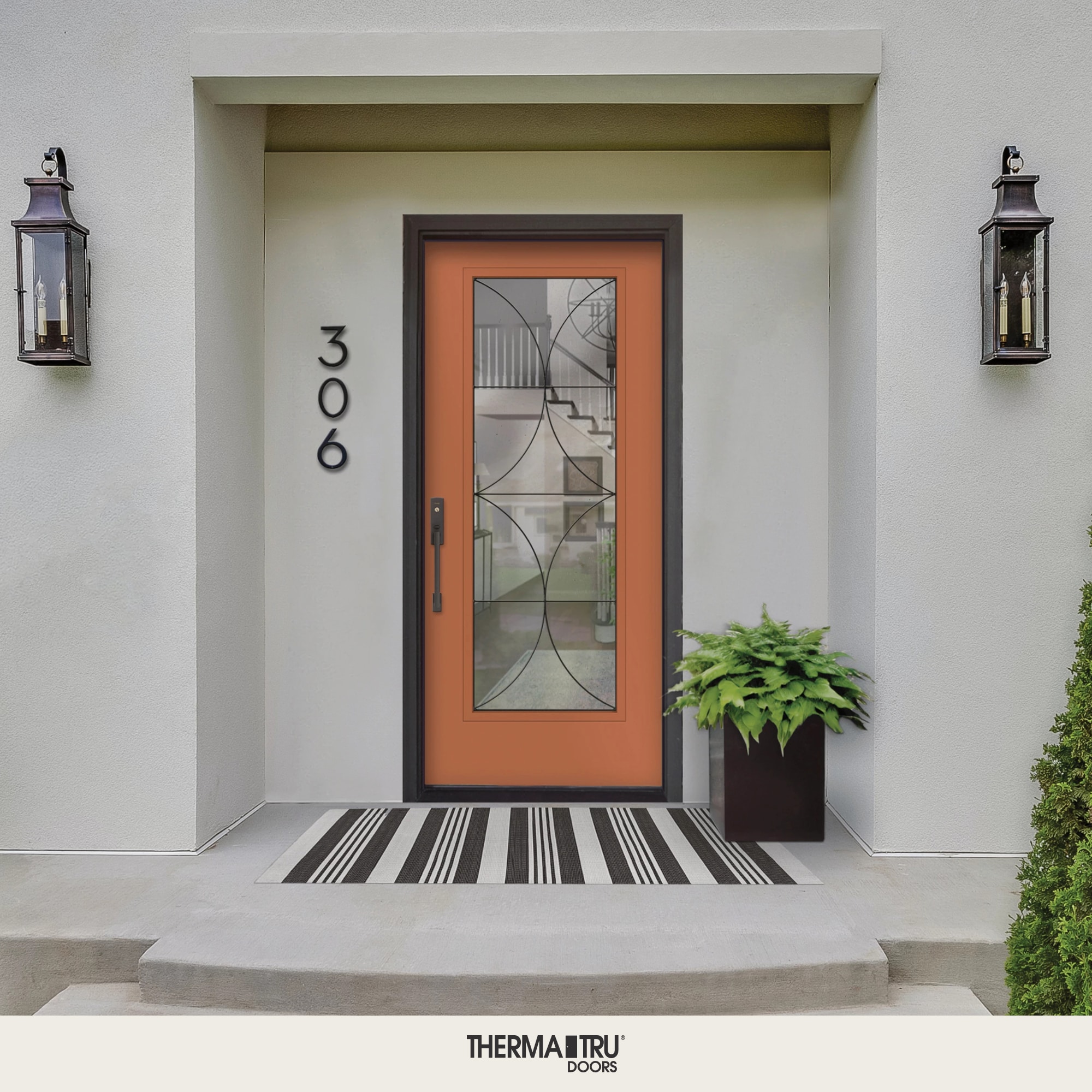 Therma-Tru LATITUDE 36-in x 80-in x 4-9/16-in Fiberglass Full lite ...