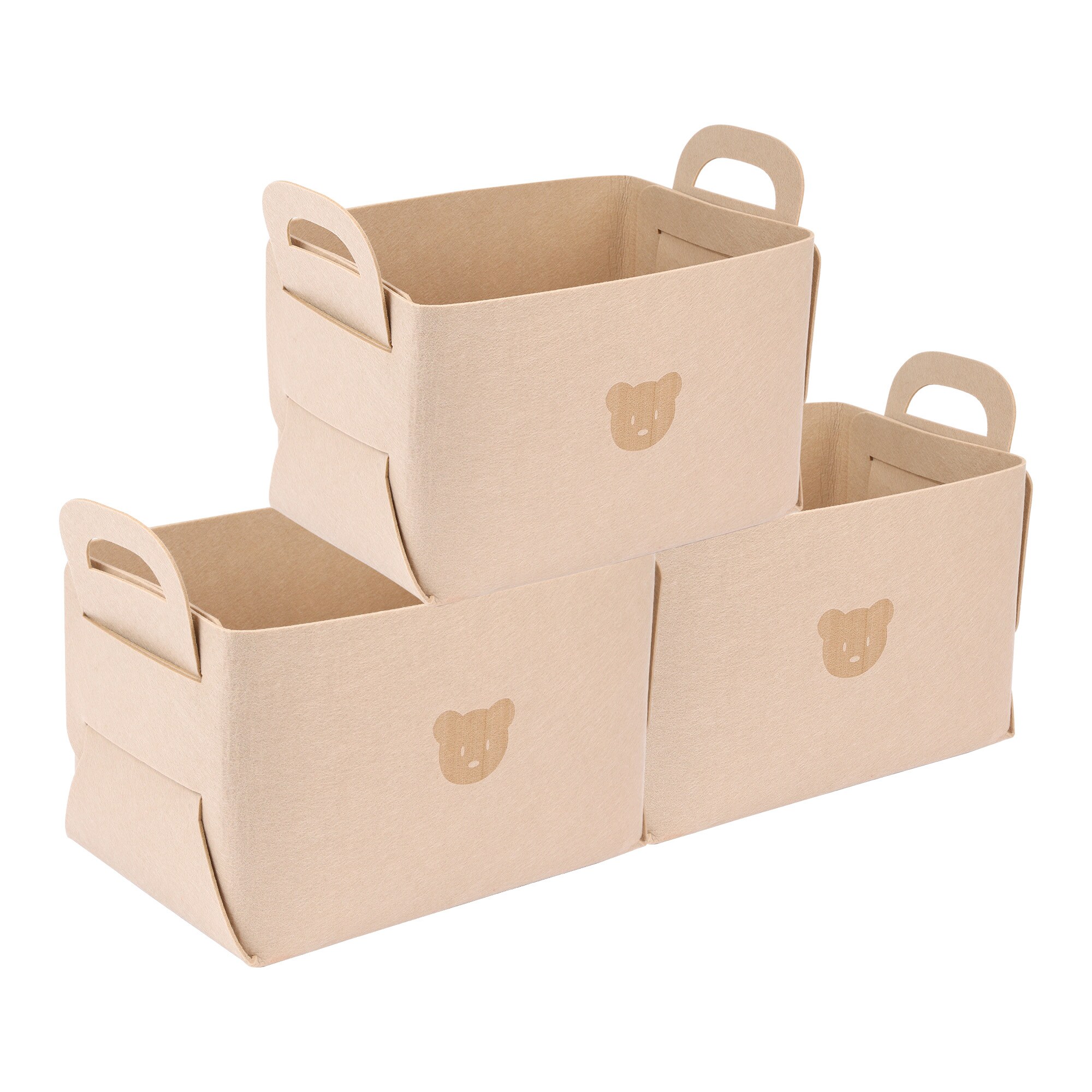 Unique Bargains 3pcs Storage Cube Self-supporting Storage Bin with ...