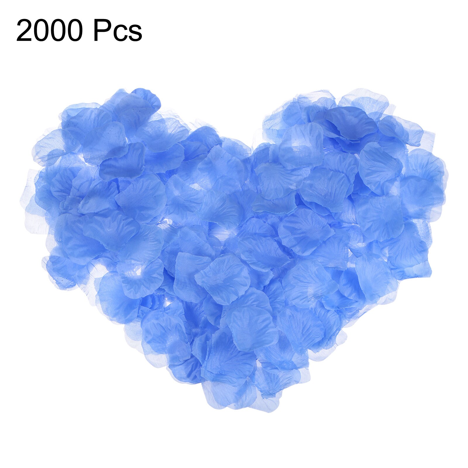 Unique Bargains Silk Artificial Flower Rose Petals Sky Blue Wedding ...