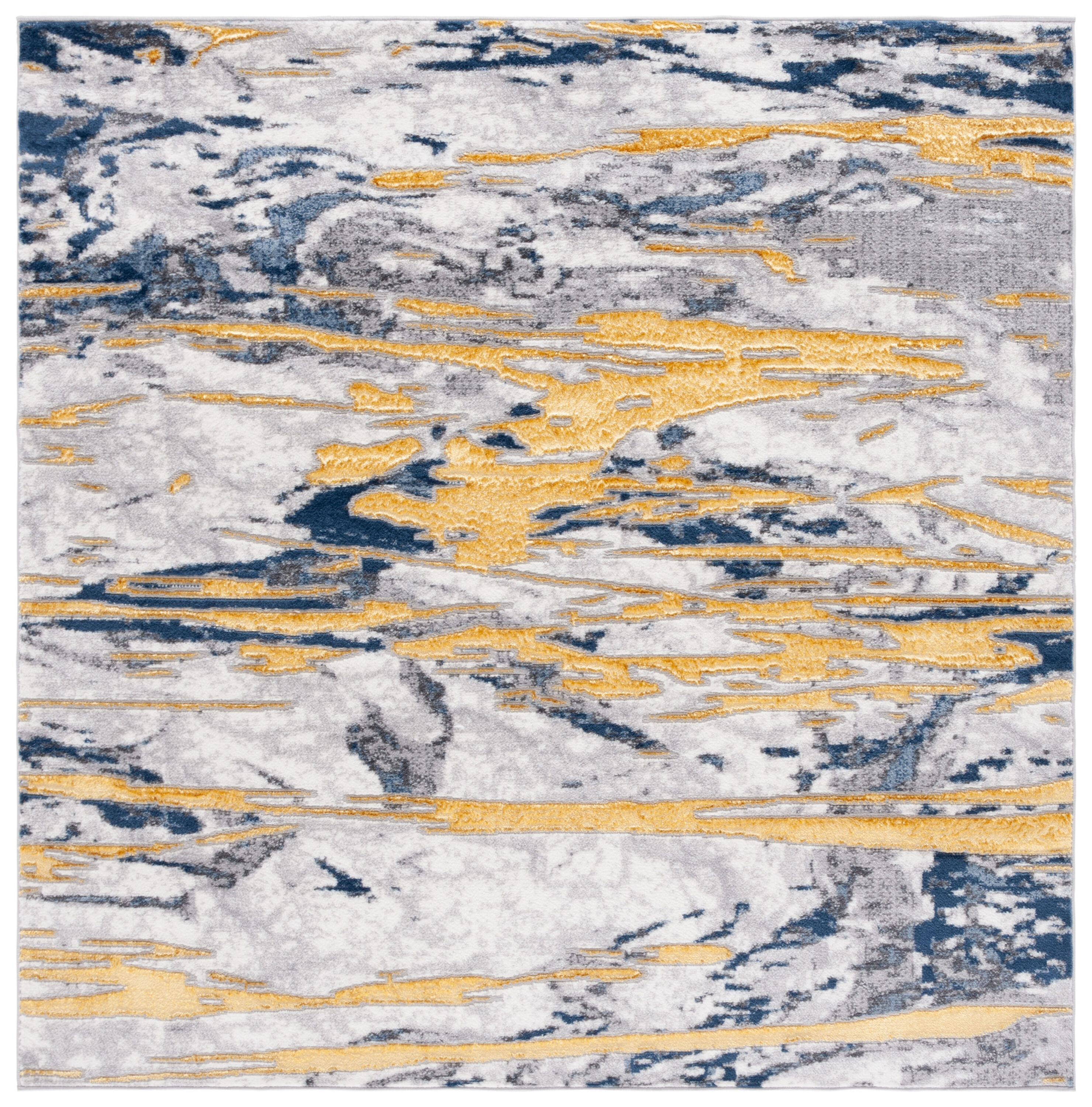 Safavieh Amelia 717A Ivory/Gold 7 X 7 Area Rug in the Rugs department ...