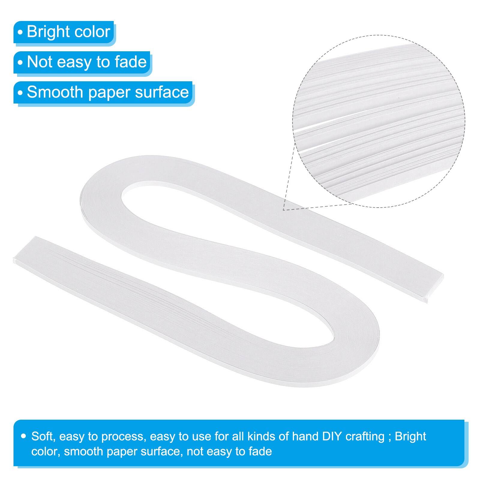 PATIKIL 720pcs Quilling Strips Paper 1/8inch(3mm) 21inch(54cm) Origami ...