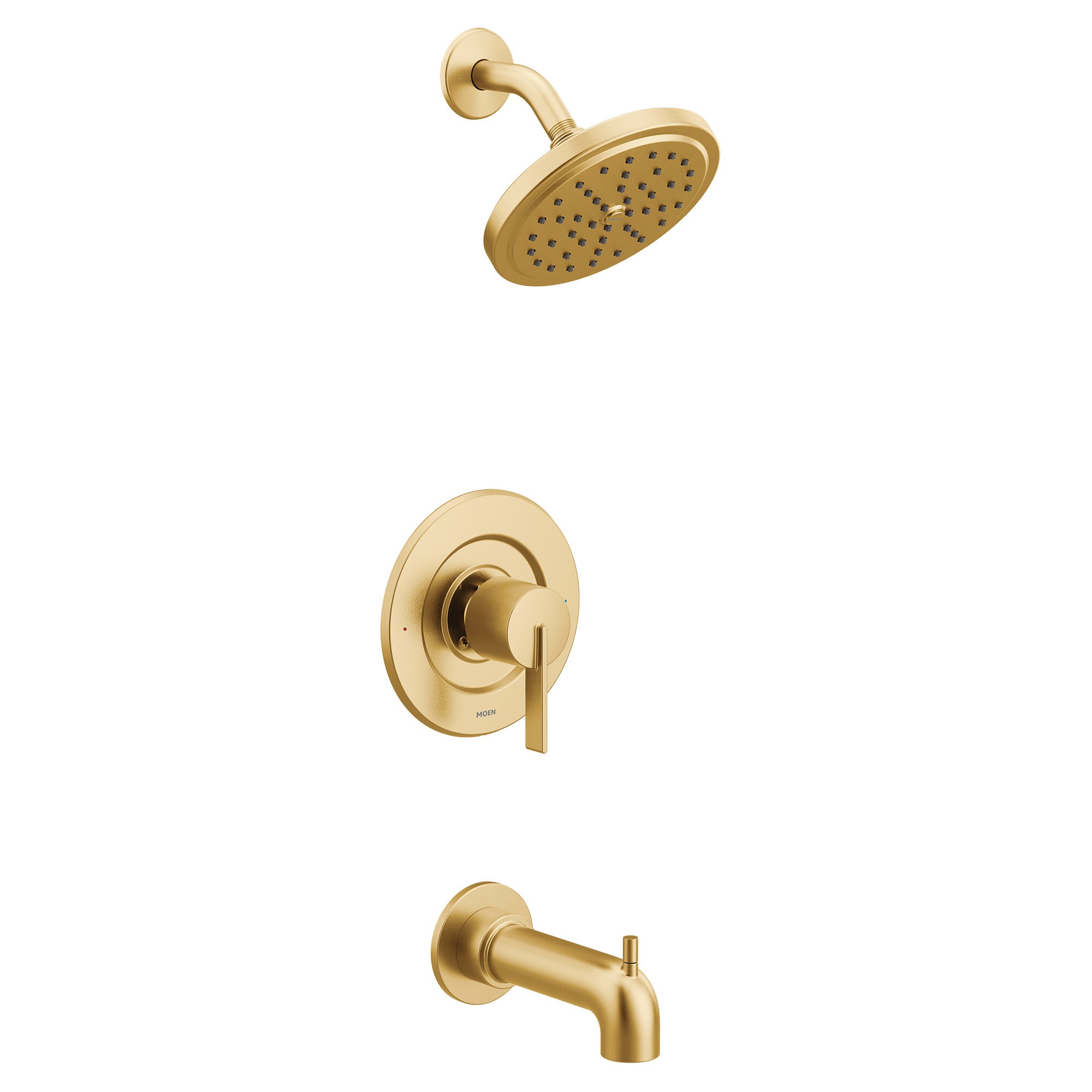 Moen Cia Brushed Gold 1-handle Single function 6.75-Inches Shower ...