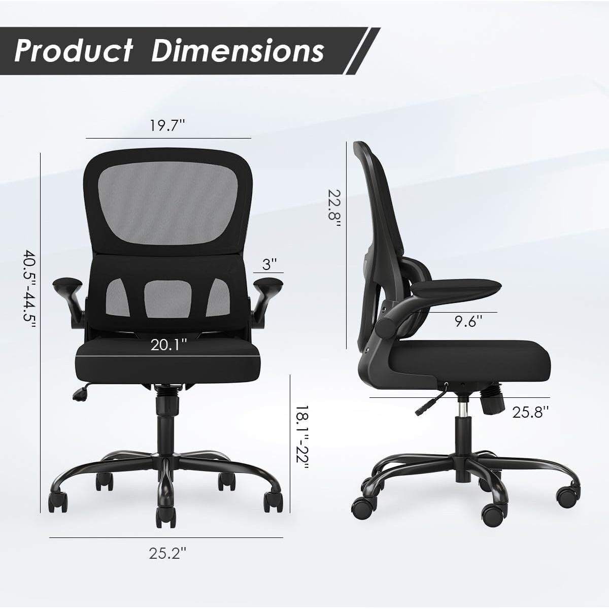 PetriMins Office Chair Mesh Ergonomic Office Chair with Lumbar Support ...