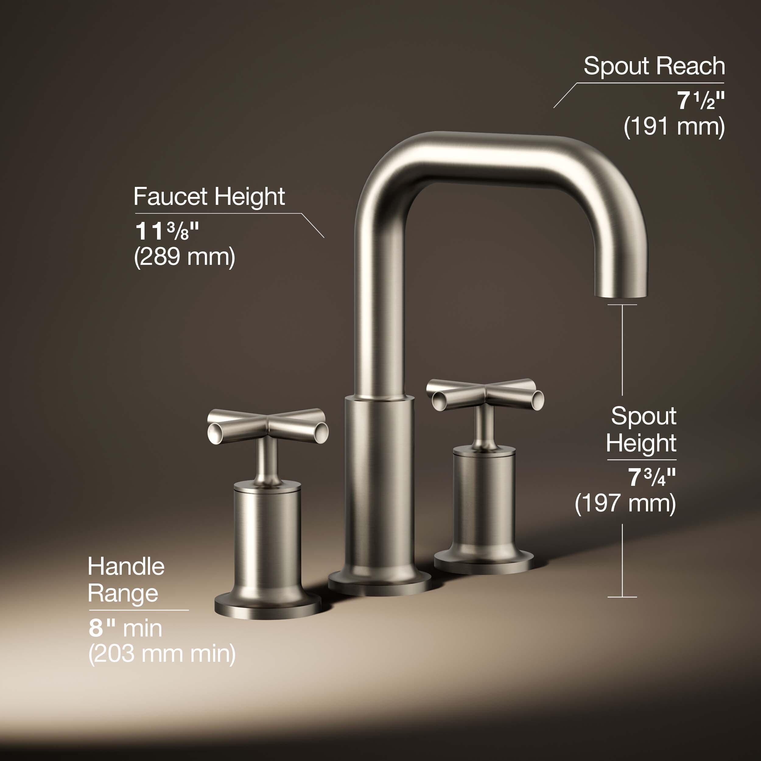 KOHLER Purist Vibrant Brushed Nickel 2-handle Deck-mount Roman High-arc ...