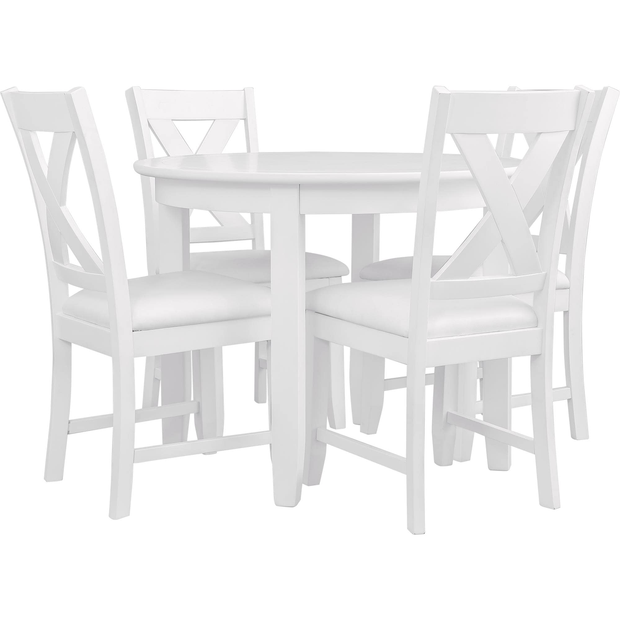 Camden Isle Kendal White Contemporary/Modern Dining Room Set with Round ...