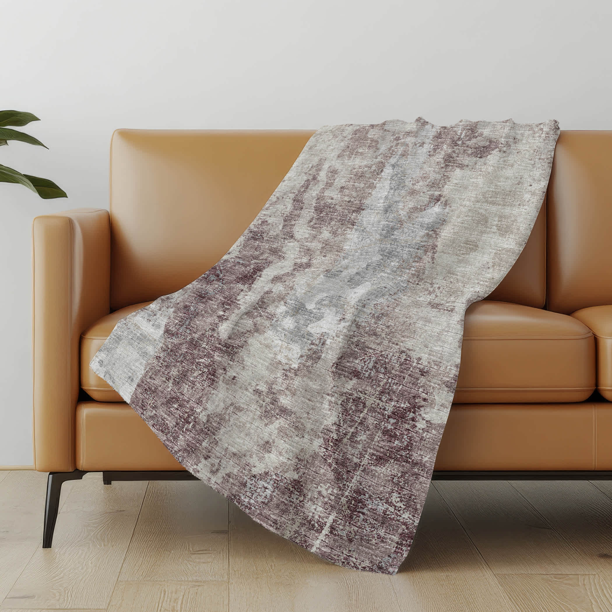 Addison Rugs Premium Machine Washable Addison ASB68 Plum Sherpa Throw ...