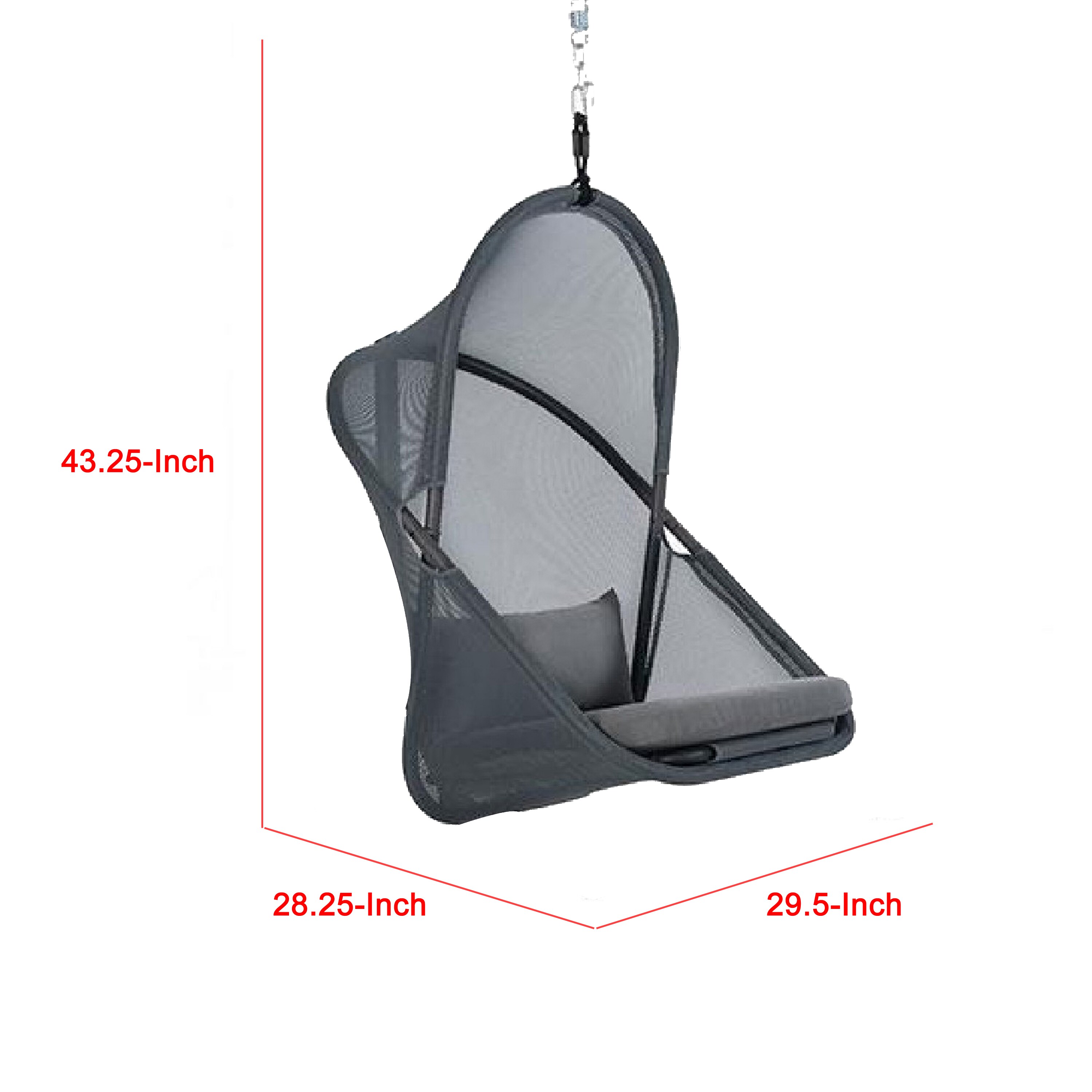 Benzara Patio Chairs Dark Gray Stationary Bar Stool Chair with Gray ...