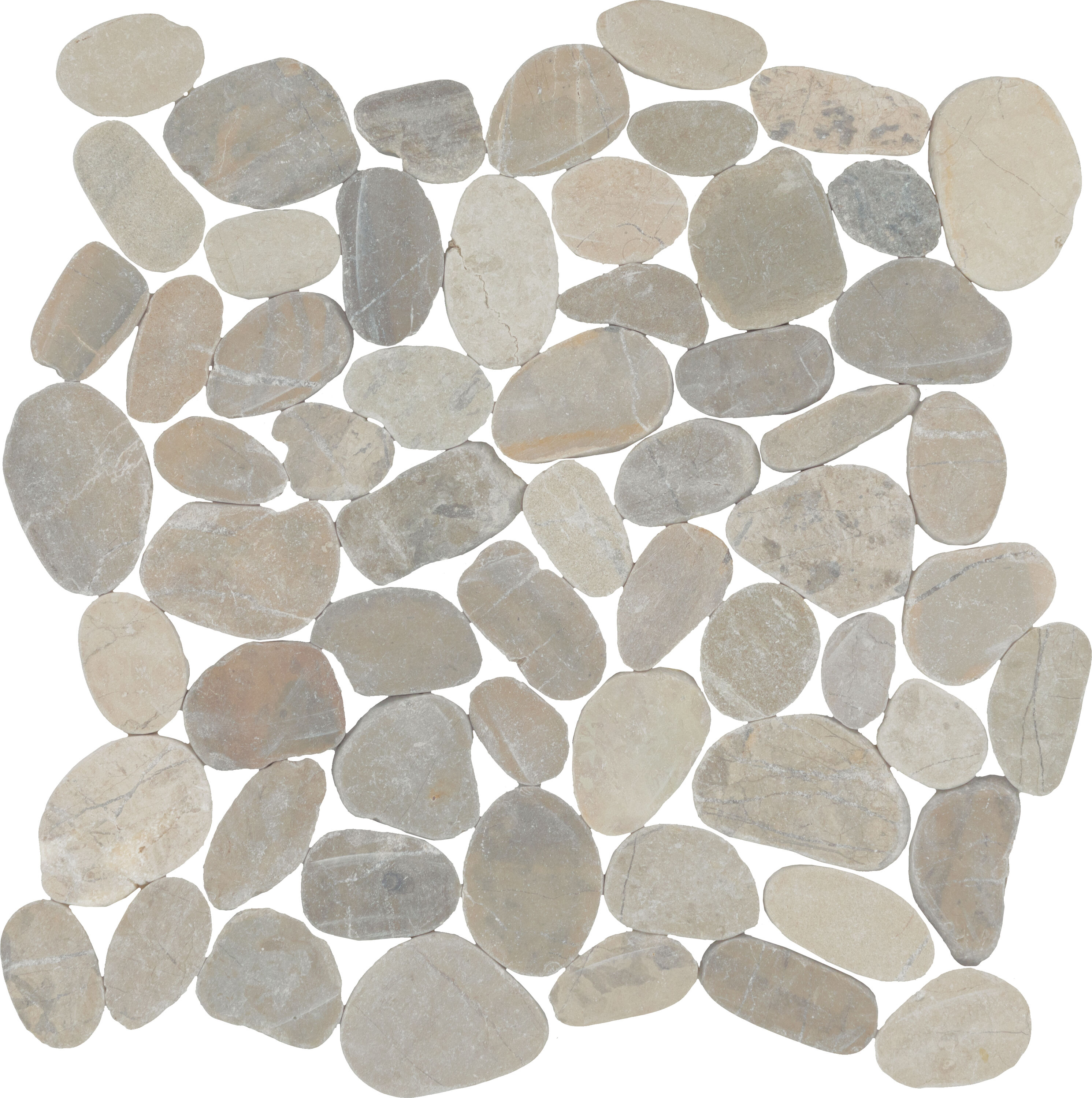 Daltile Pebble Oasis Coal 12-in x 12-in Tumbled Natural stone Mixed ...