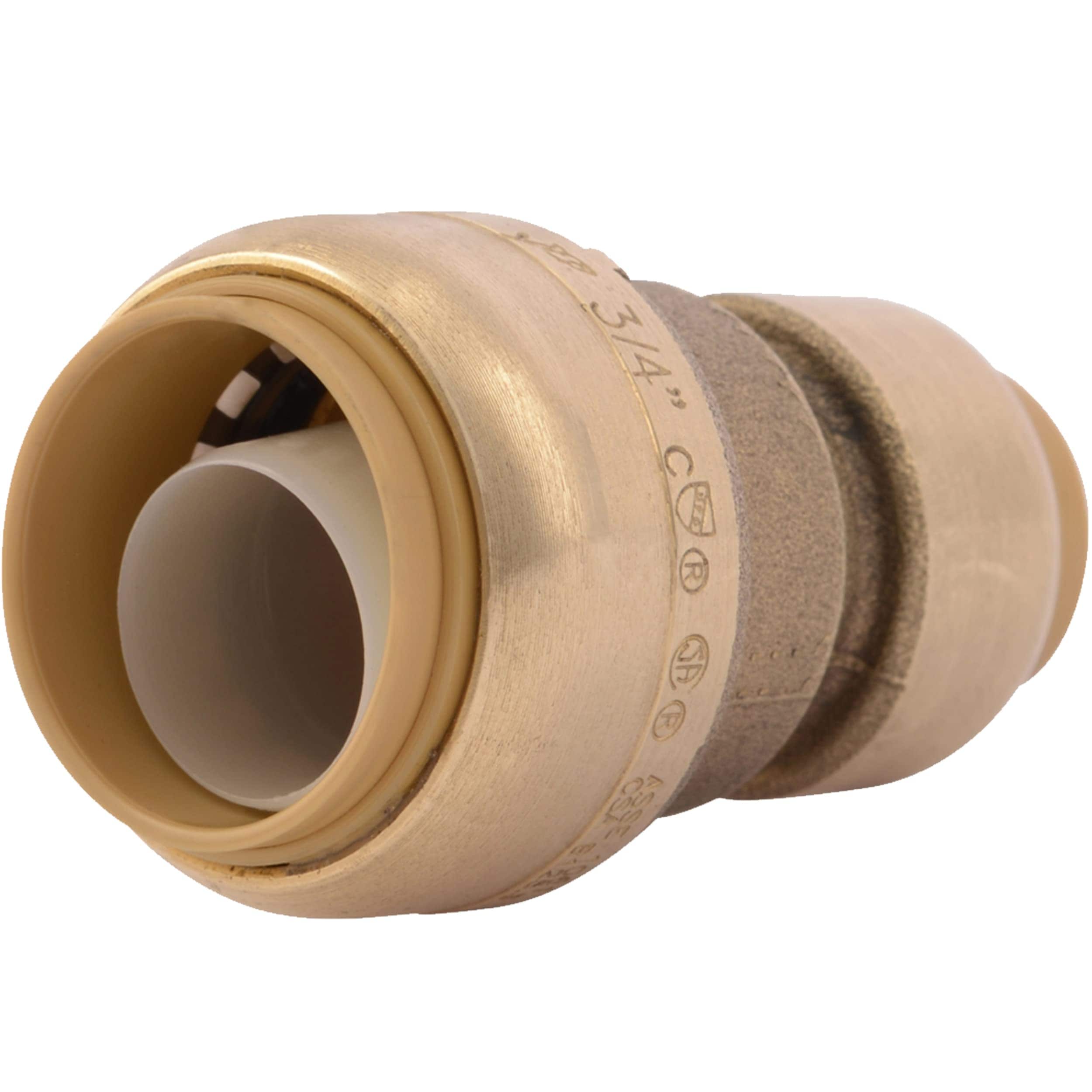SharkBite 34 in x 12 in PushtoConnect Reducing Coupling Brass U058LFA ...