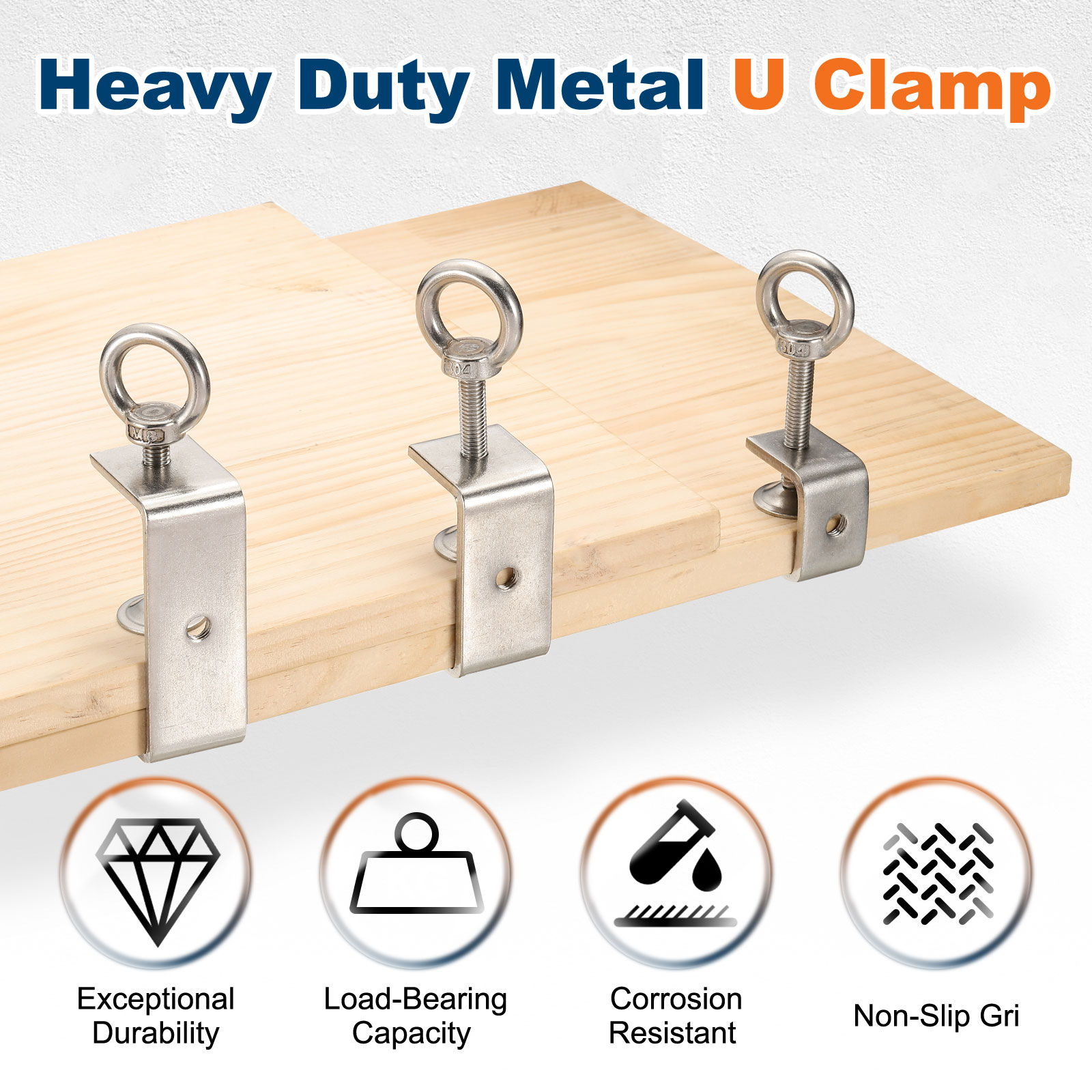 Harfington 304 Stainless Steel C Clamps 30mm Square Mini Tiger Clamp ...