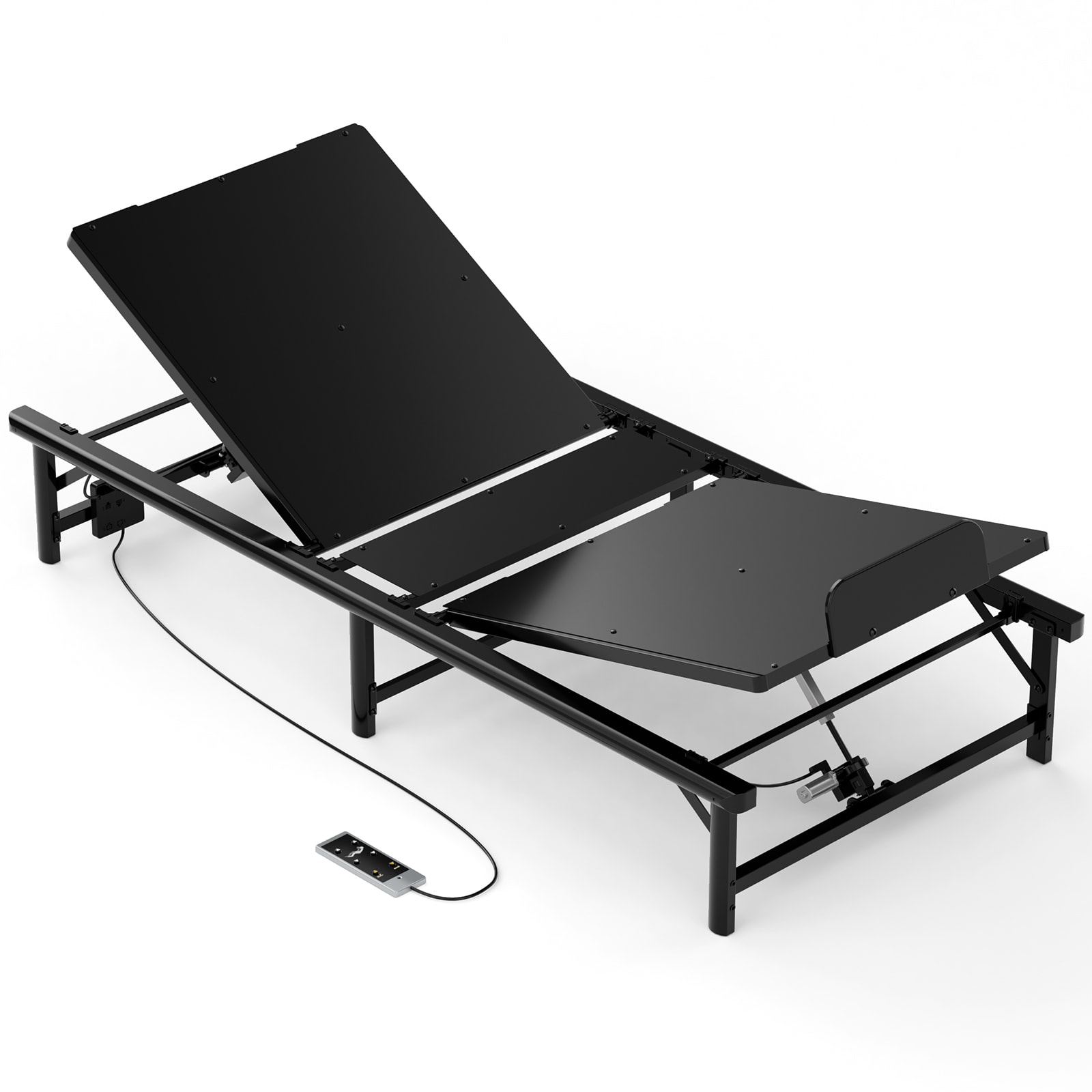 Pocassy Twin Black Metal Bed Frame in the Beds department at Lowes.com