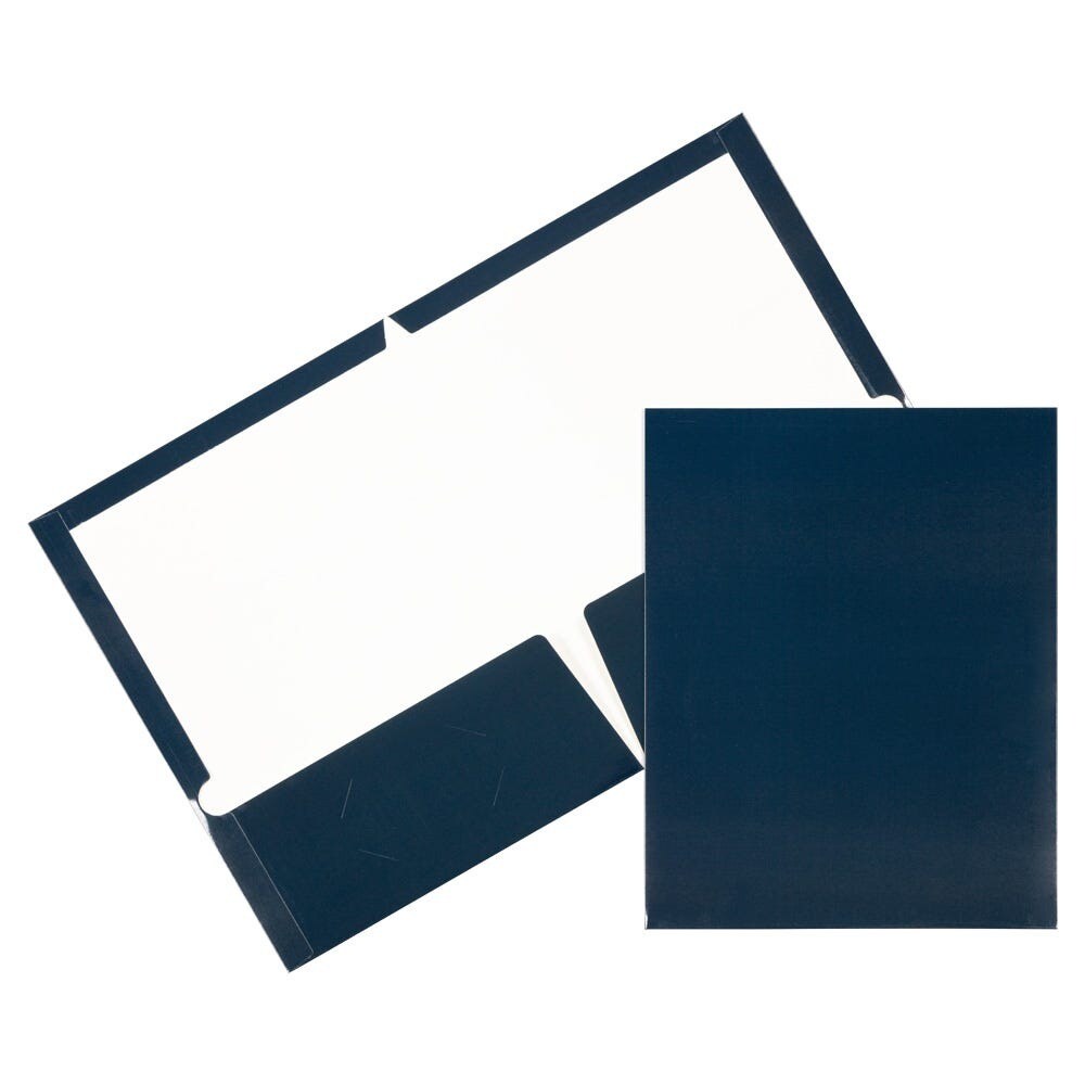 JAM Paper 6 -Pack Navy Blue Plastic 9-in x 12-in Pocket folder in the ...