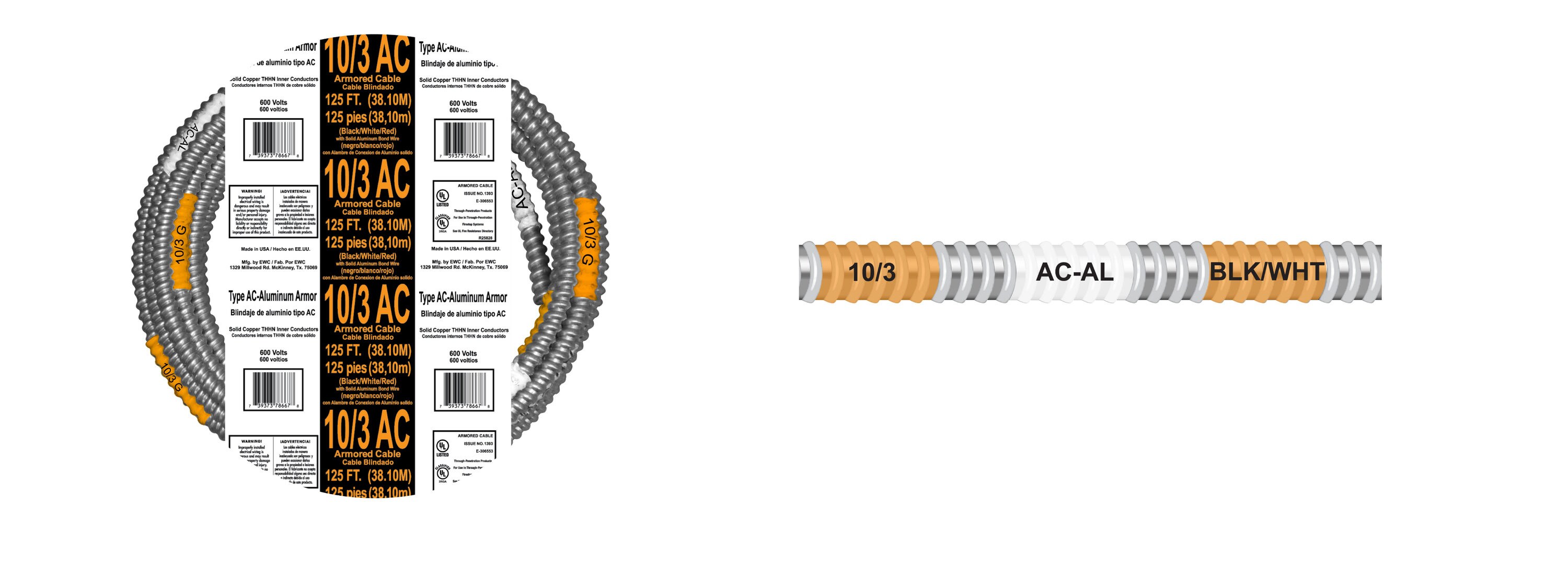 125-ft 10-3 Solid Aluminum AC Cable at Lowes.com