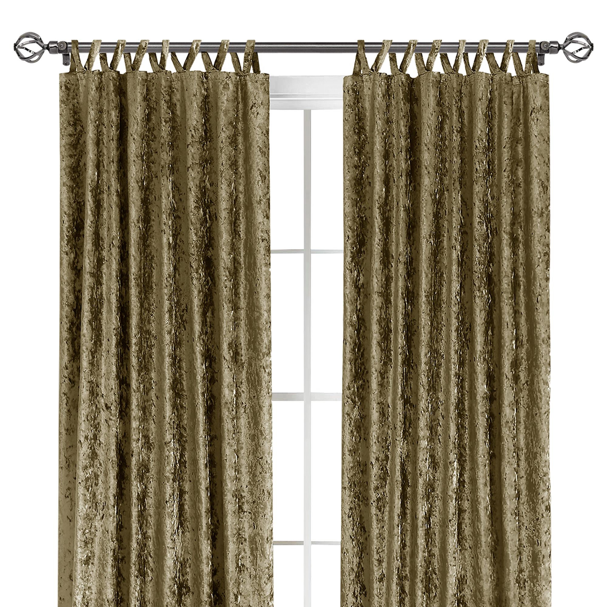 KATE AURORA Park Avenue 2 Piece Criss-Cross Tab Top Velvet Window ...