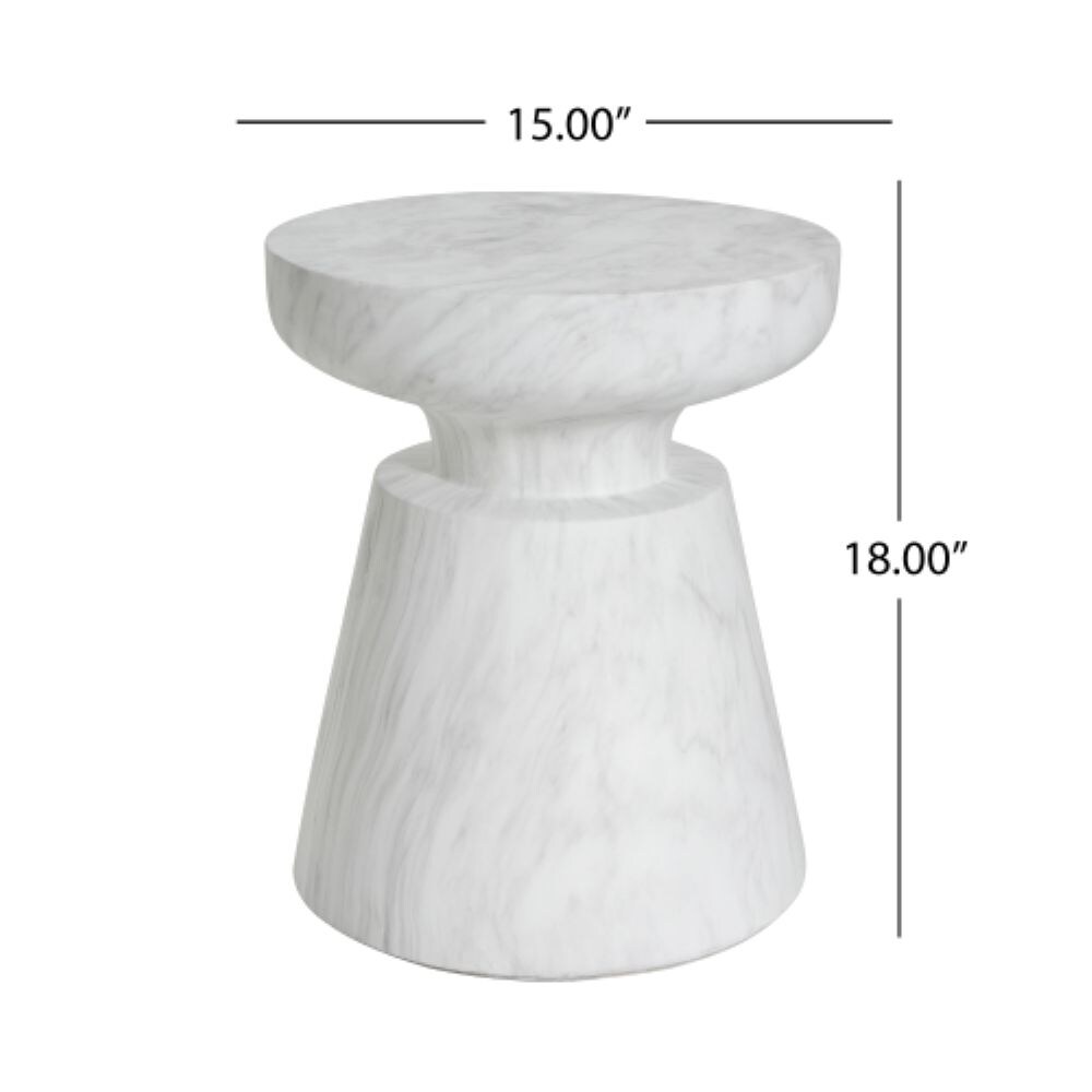 Christopher Knight Home Ponti Side Table Travertine Smooth Finish ...