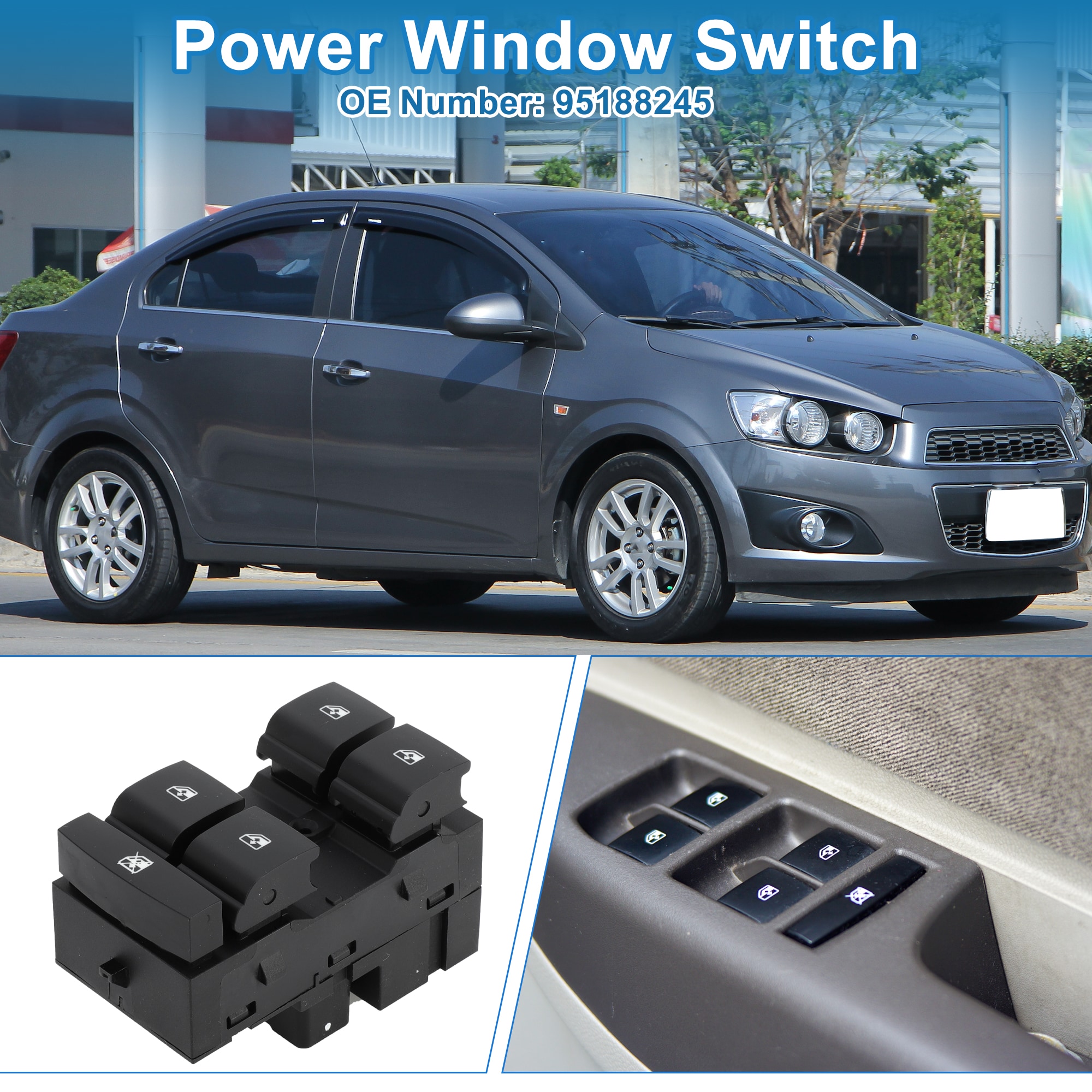 Unique Bargains Power Window Switch No.95188245 Window Control Switch ...