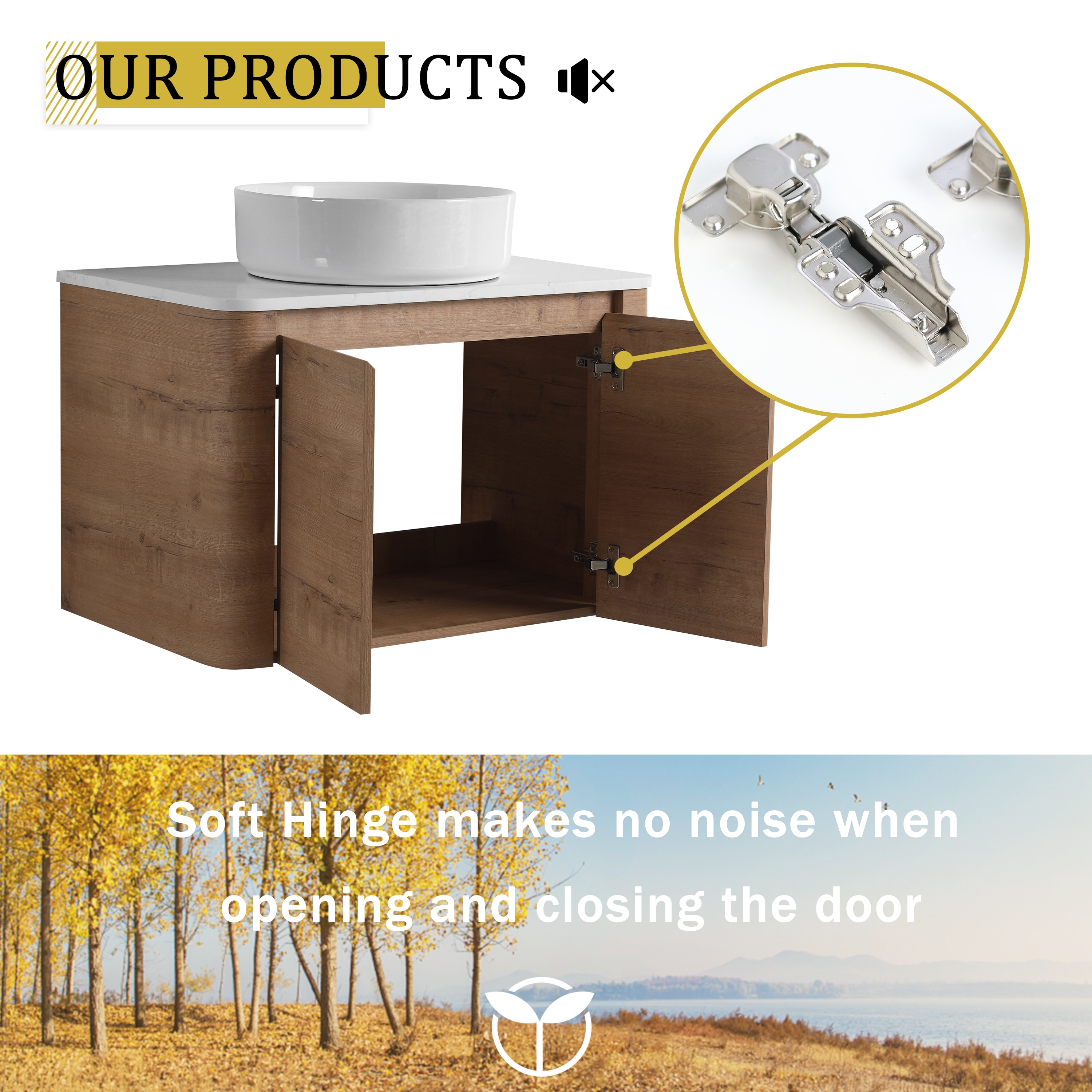 Tatayosi 30 inches Wall-Mounted Bathroom Vanity With Ceramic Art Sink 2 ...