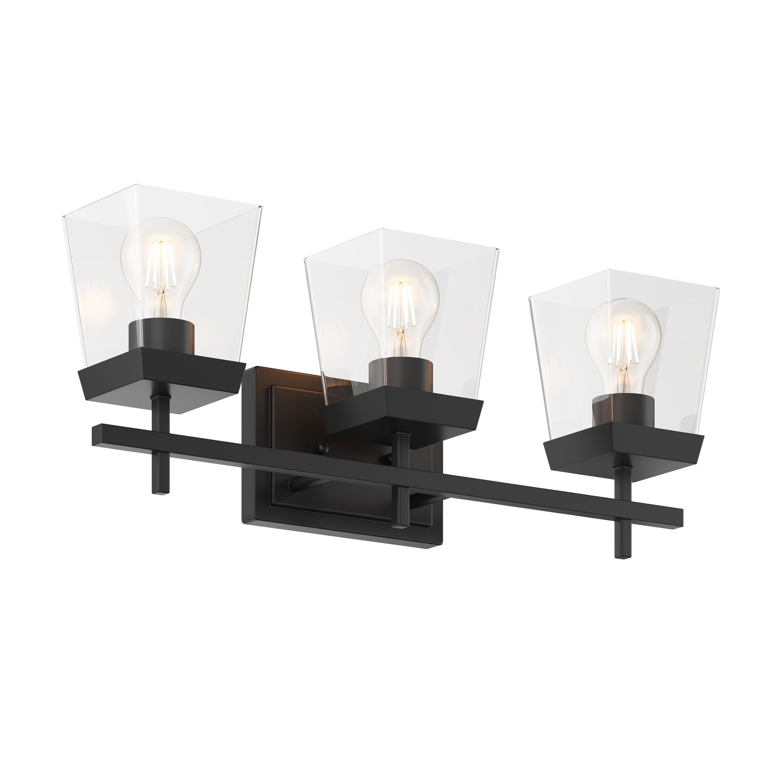 Aiwen 22.05-in 3 Light Black Modern/contemporary Bathroom Vanity light ...