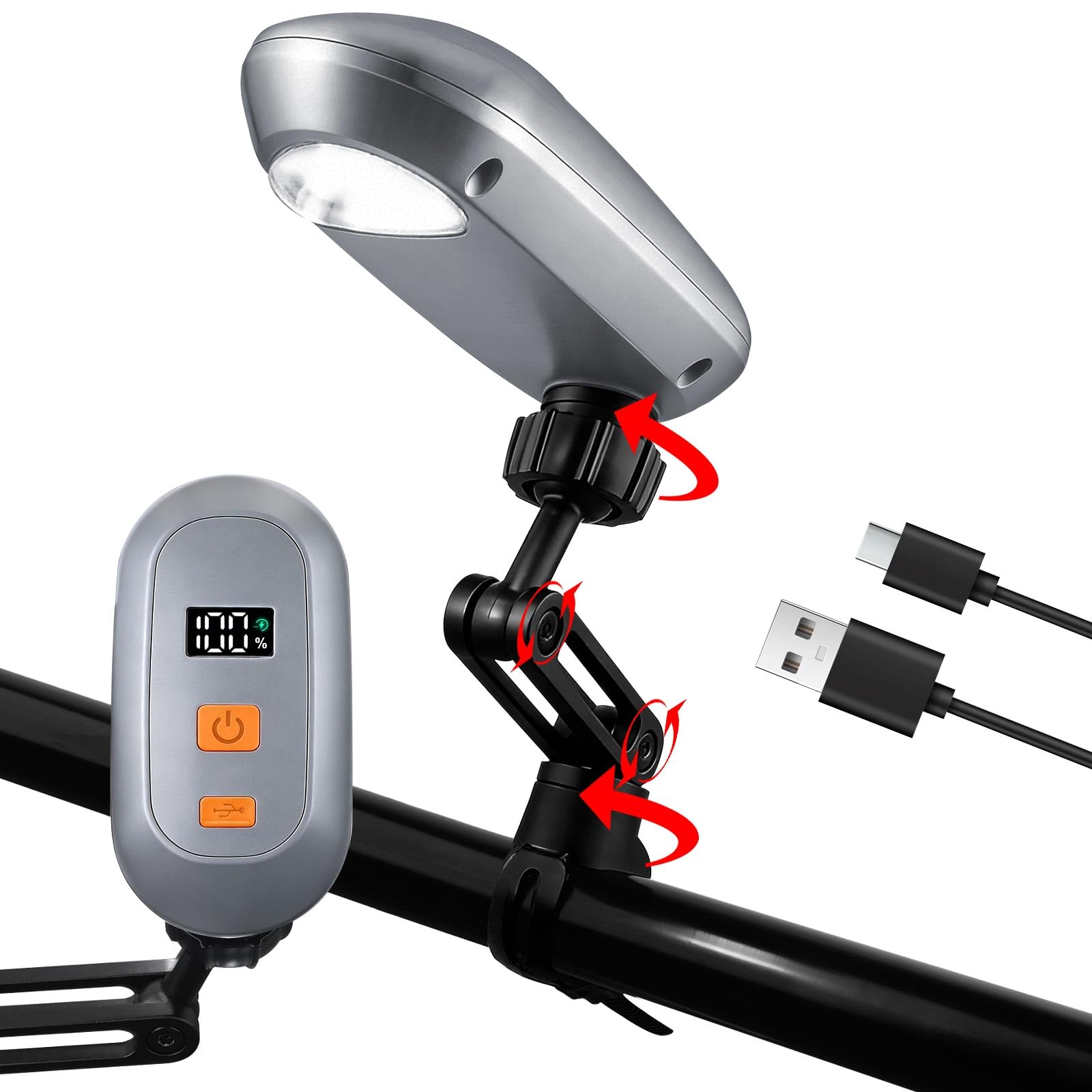 Vrbgify Universal Grill Light Rechargeable Automatic On Off Tilt Sensor ...