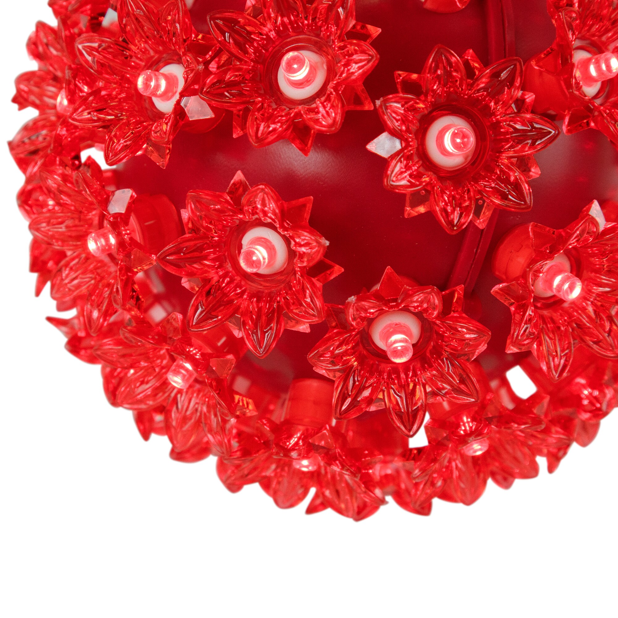 Northlight 6-in Hanging Sphere Ball Hanging Decoration with Red LED ...