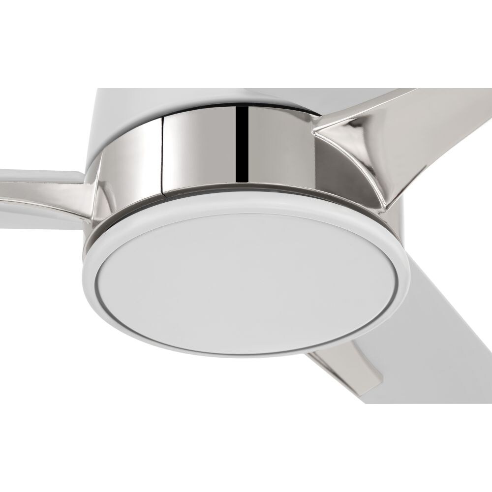 Craftmade Fuller 1-Light White/Polished Nickel Led Ceiling Fan Ceiling ...