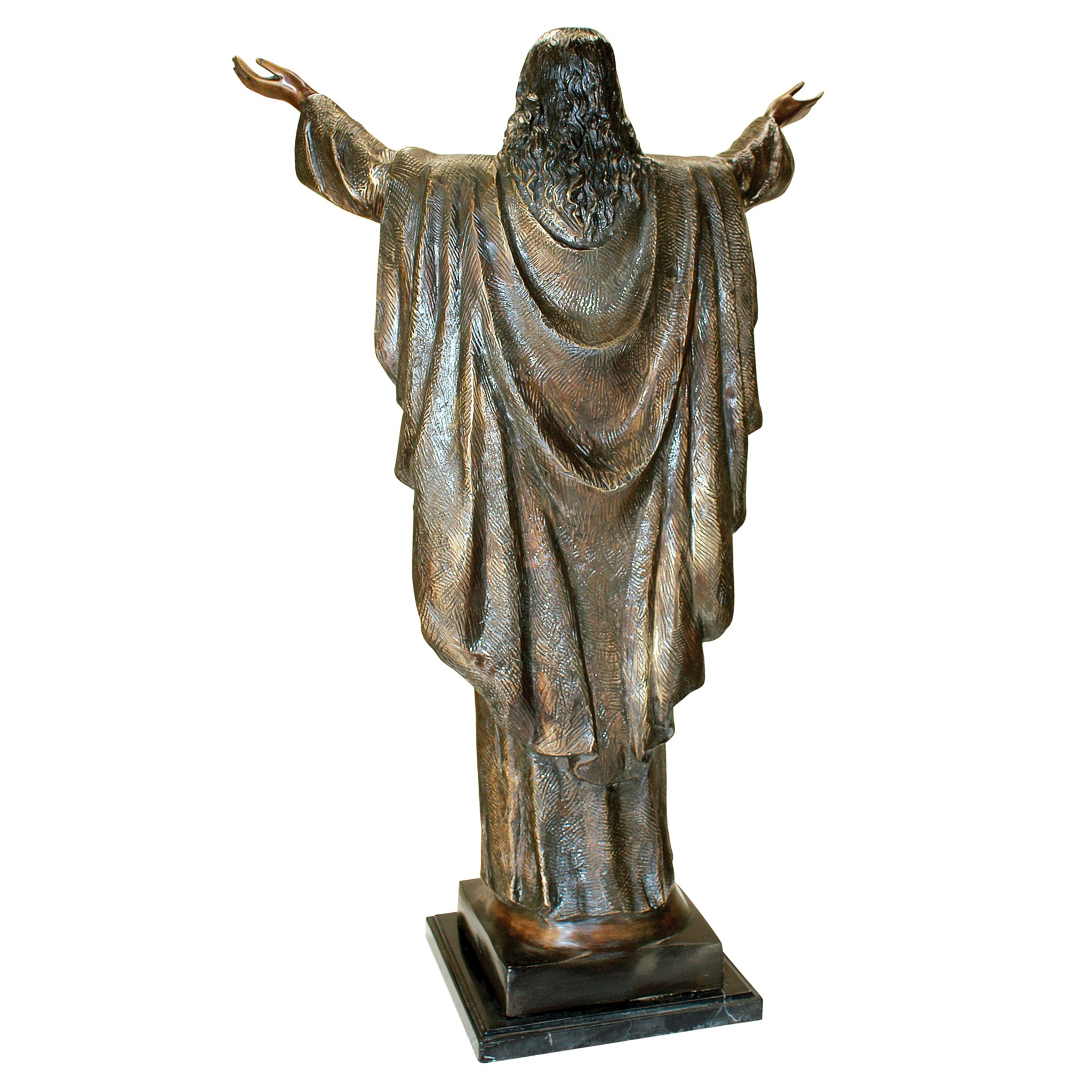 Design Toscano 31-in H x 21.5-in W Bronze Religion Garden Statue in the ...
