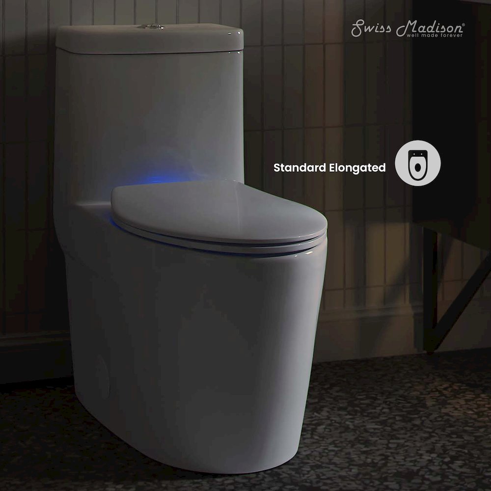 Swiss Madison Lumiere Elongated Quick-Release Toilet Seat with Night ...