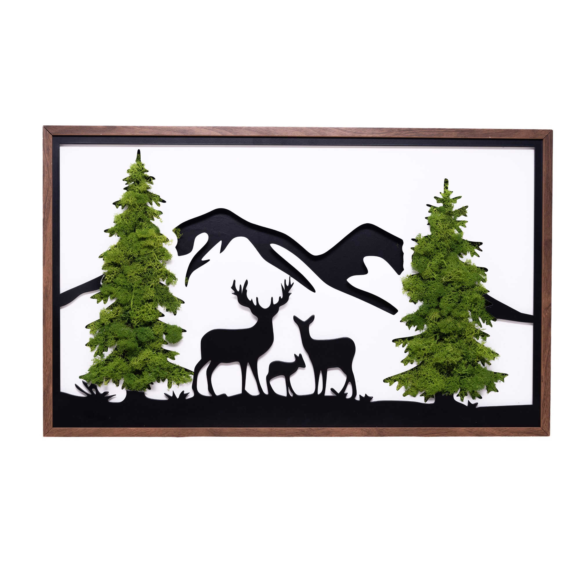 LOVMOR Deer Metal Art Moss Wall Decor in the Wall Art department at ...