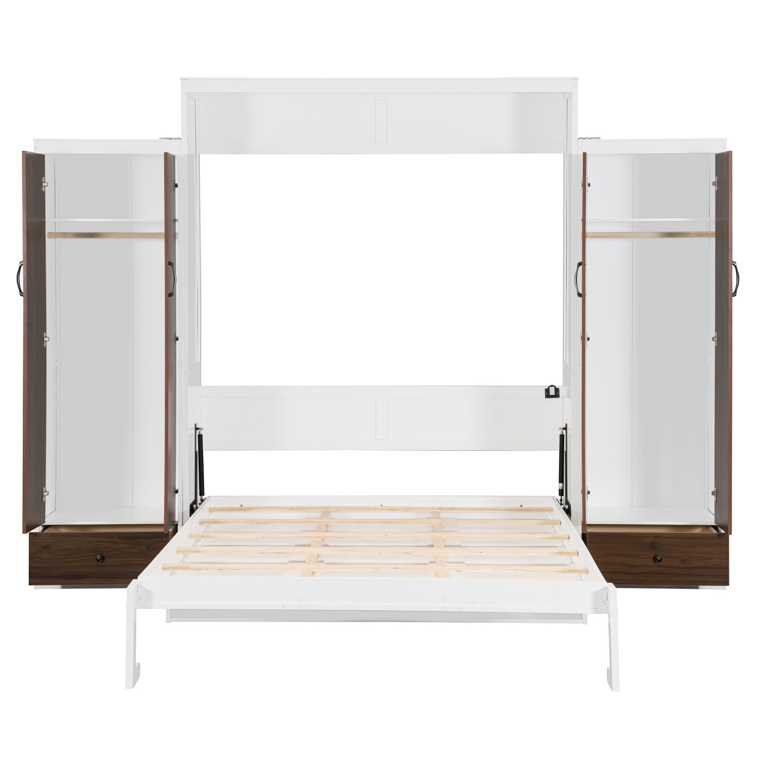 Streamdale Furniture Full Size Murphy Bed Wall Bed with Closet Drawers ...