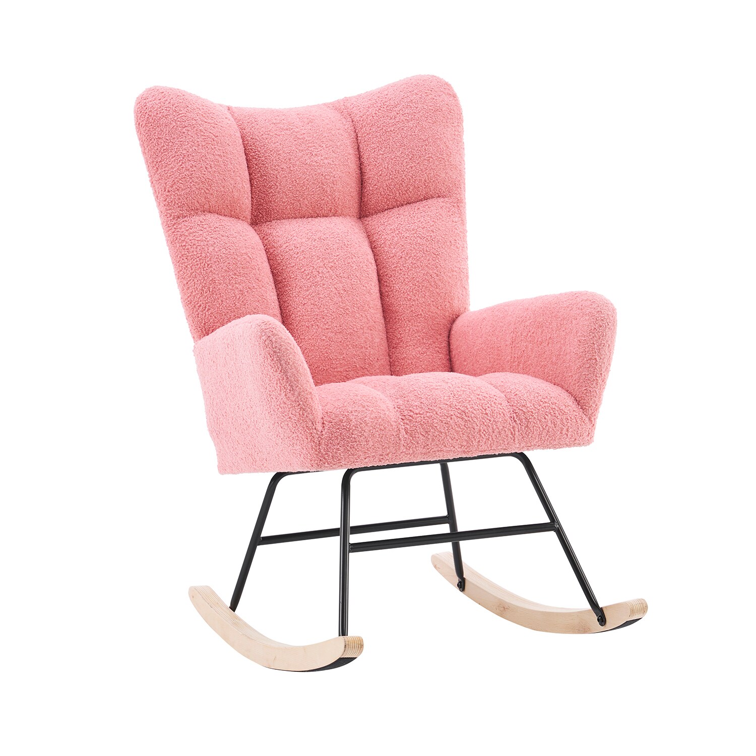 SINOFURN Craftsman Pink Rocking Chair in the Chairs department at Lowes.com