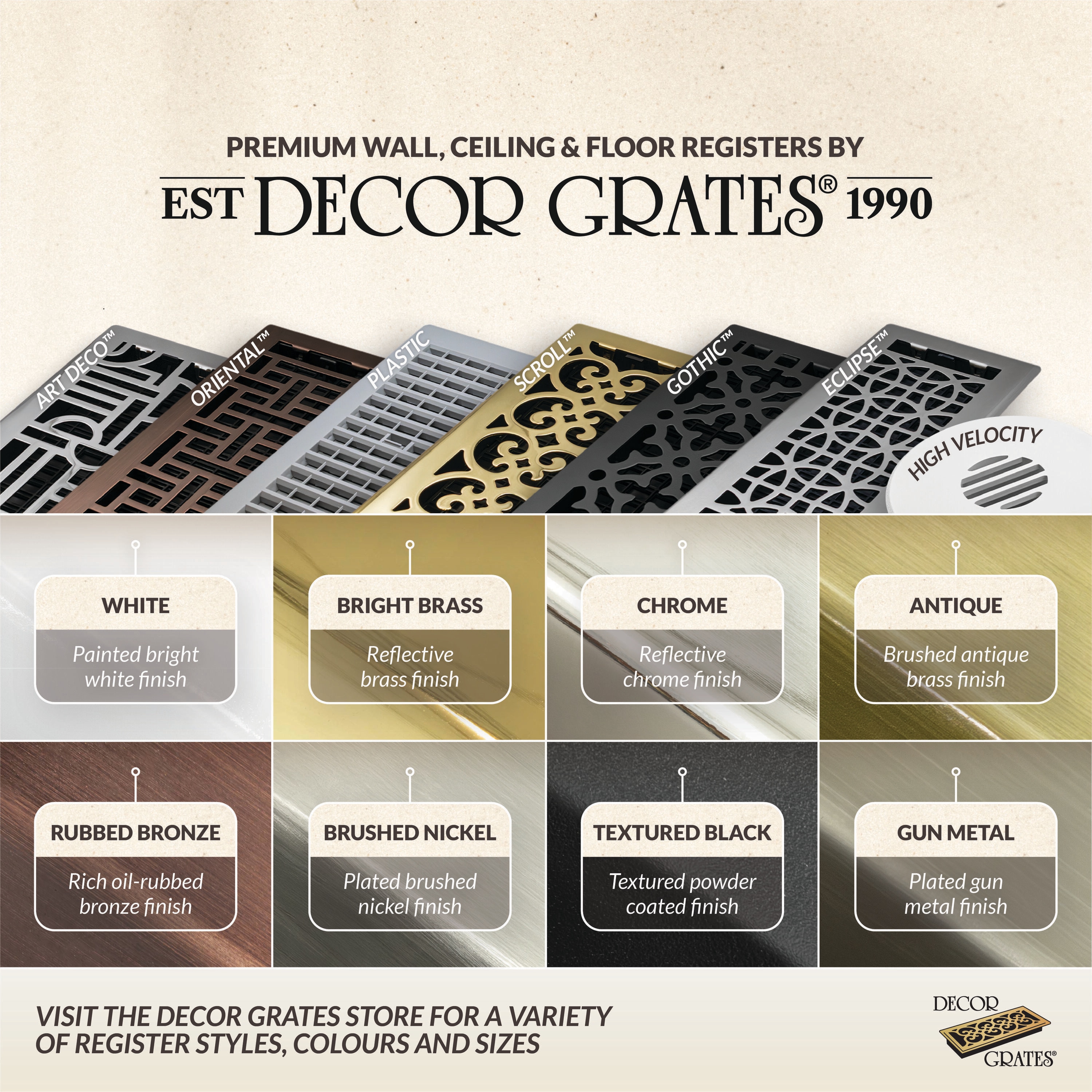 Decor Grates 4-in x 10-in 1-way Steel and Polystyrene Brushed Nickel ...