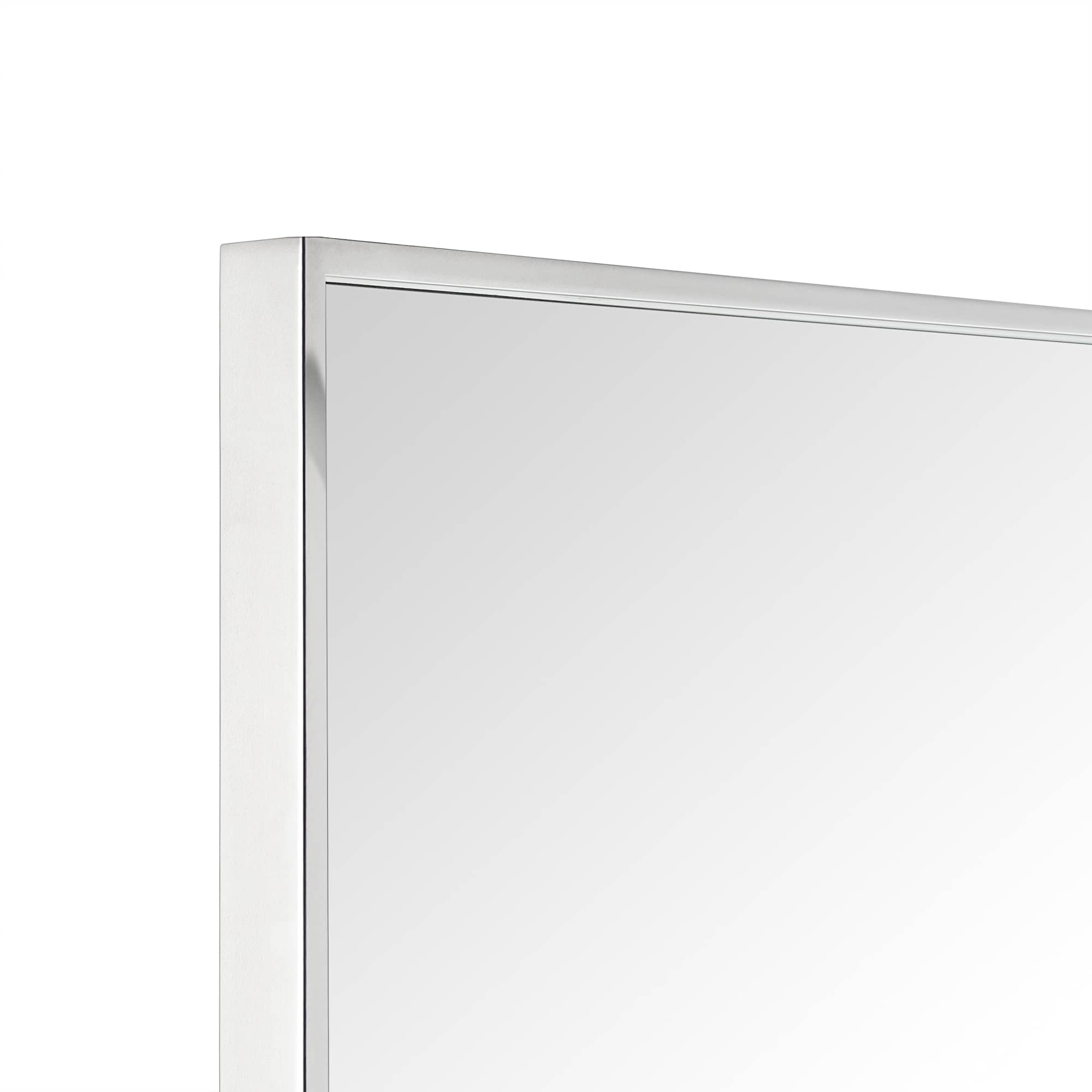 TEHOME Chrome Bathroom Vanity Mirror with Squared Corners 24 x 32 ...
