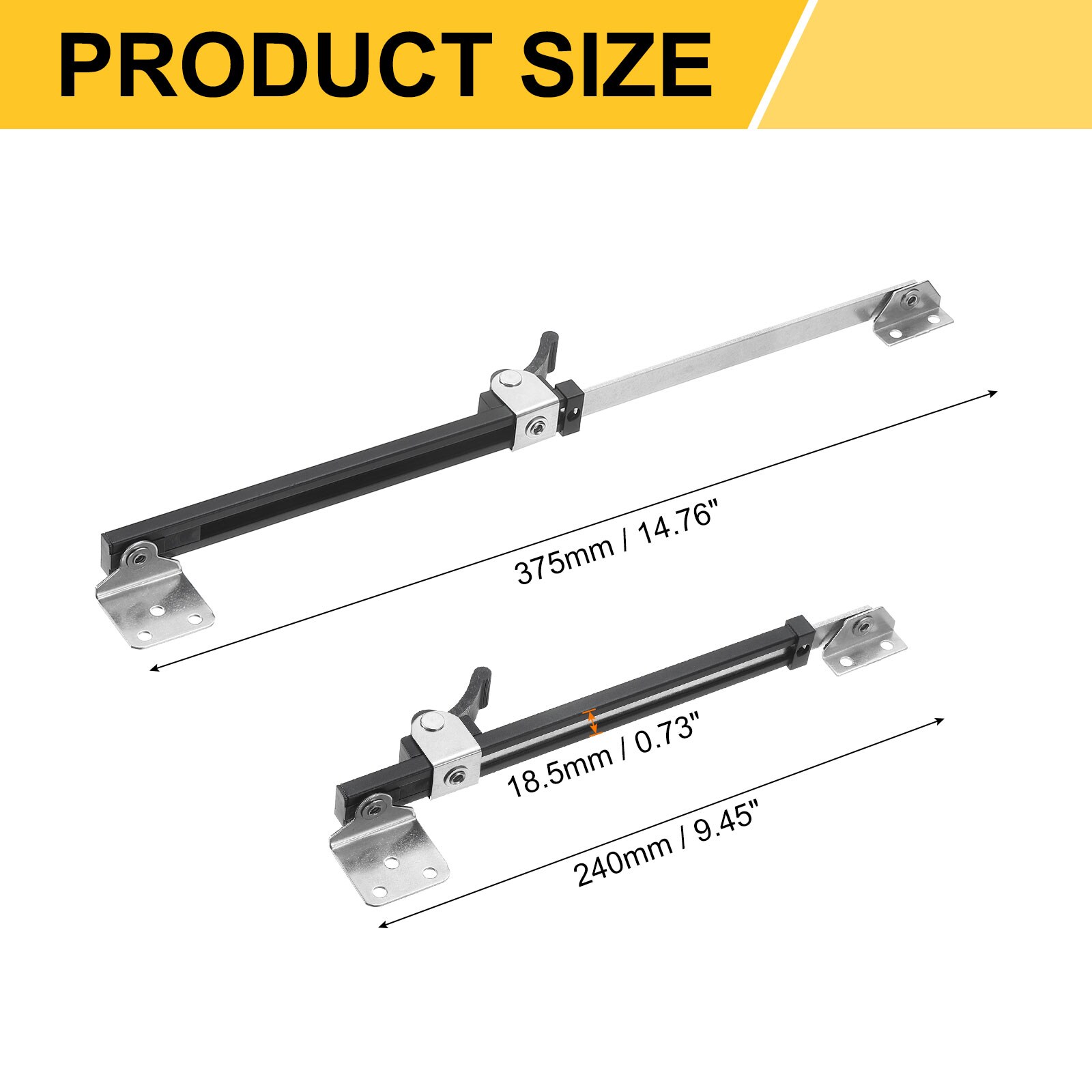 Unique Bargains 1pc 15 Inches Window Hinges Stainless Steel Casement ...