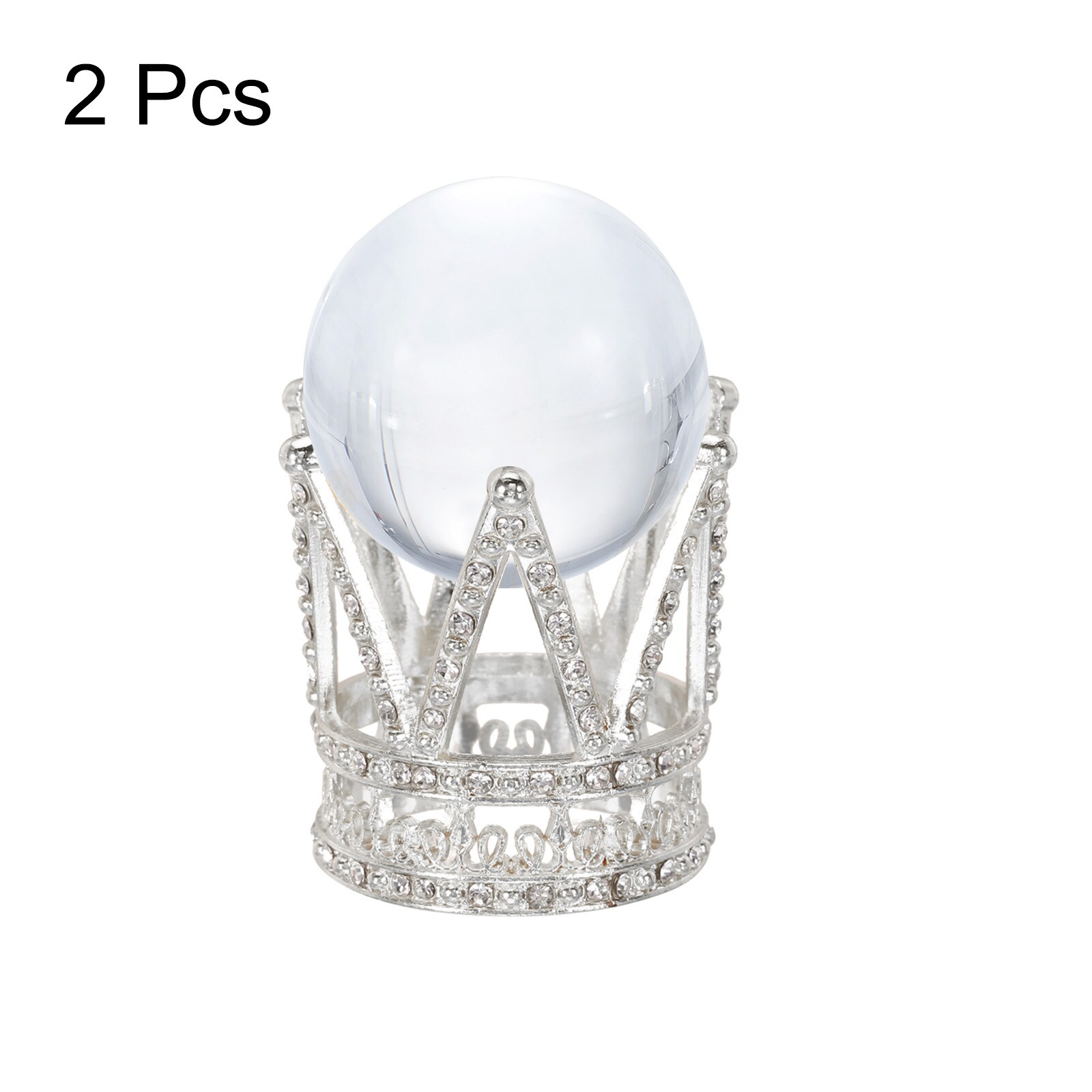 Unique Bargains Crystal Ball Display Holder Crown Shaped Egg Stand ...