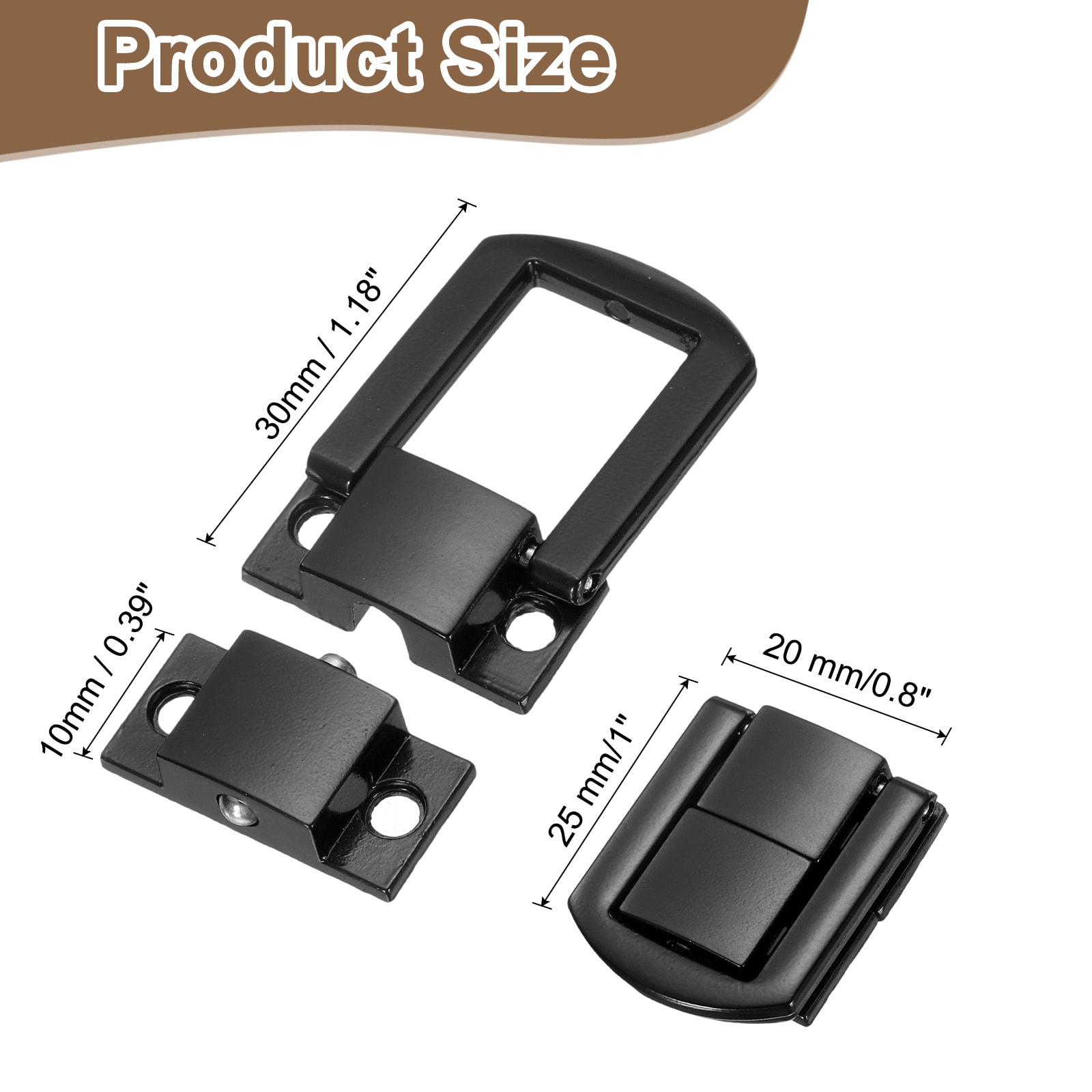Unique Bargains 6pcs Toggle Catch Lock 1 x 0.8-Inch Hasp Lock Latch ...
