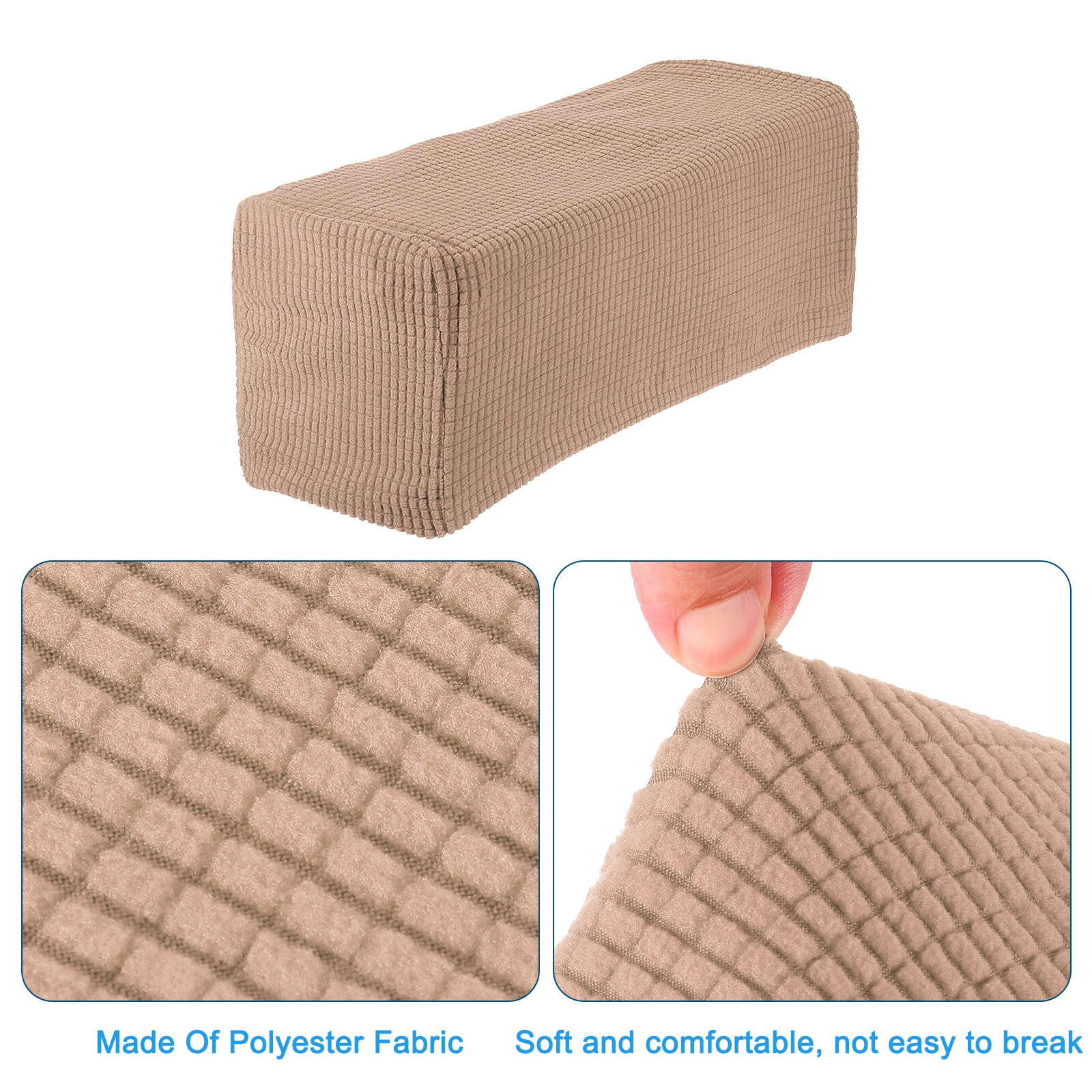 Unique Bargains 2pcs Stretch Armrest Covers for Chairs/Sofas Couch Arm ...