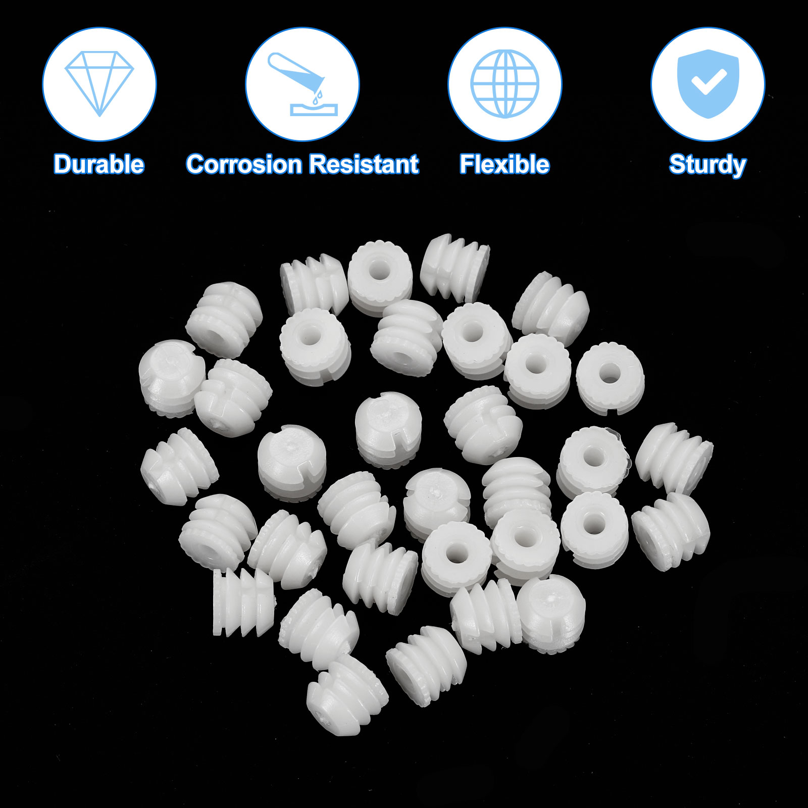 Unique Bargains 100pcs 0.32Inchx0.31Inch Hinge Dowels Plastic Dowel ...