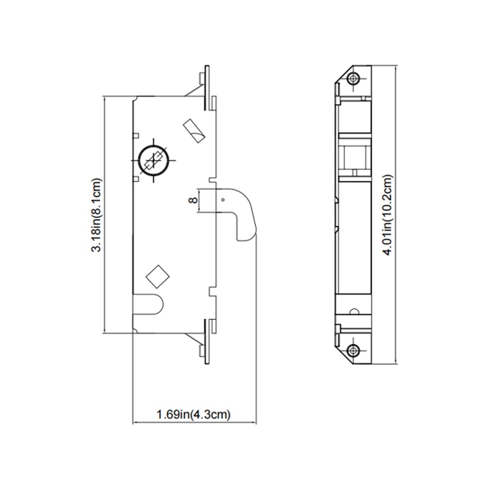 RELIABILT Silver Zinc-plated Sliding Patio Door Mortise lock in the ...