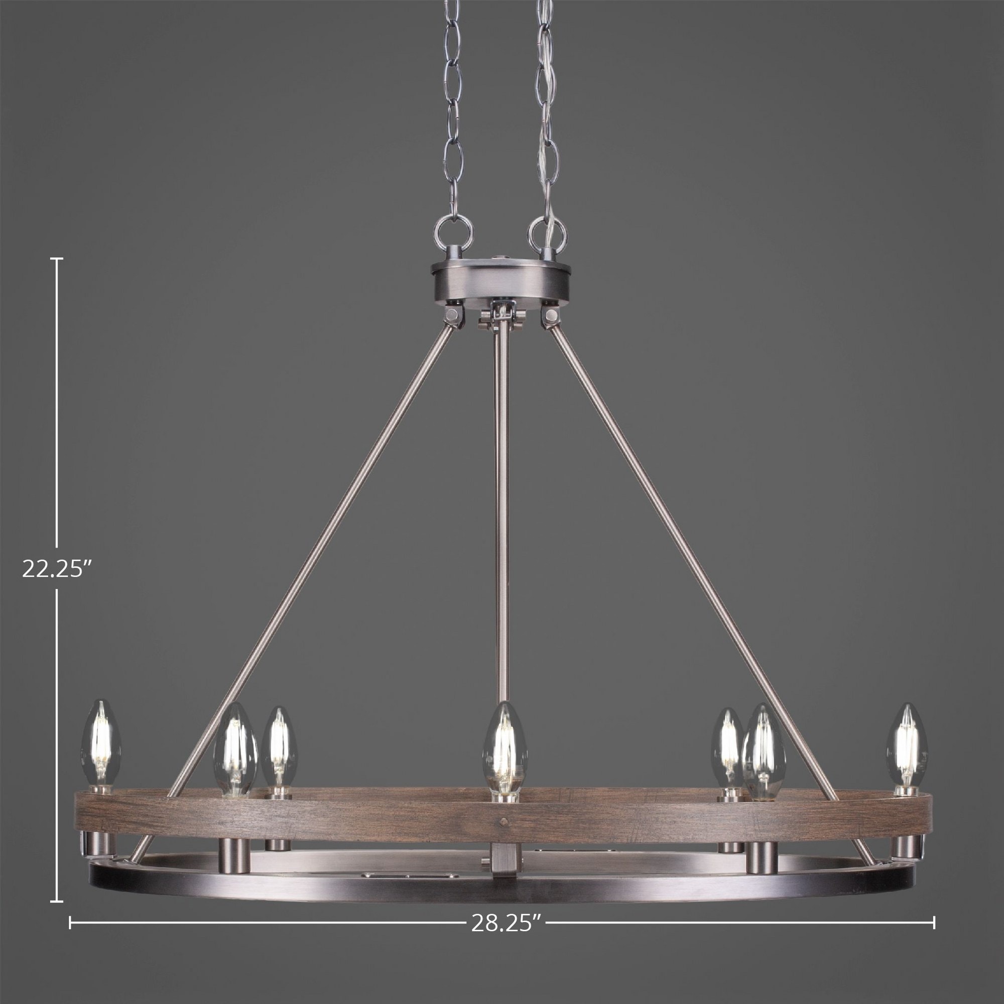 Toltec Belmont - 8 Light Chandelier-22.25 Inches Tall and Inches Wide ...