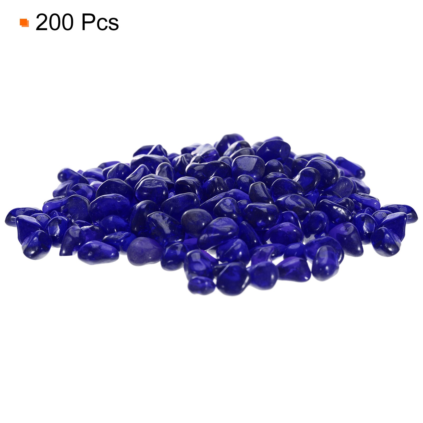Unique Bargains 200g/0.44lb 7-9mm Decorative Glass Stones Polished ...