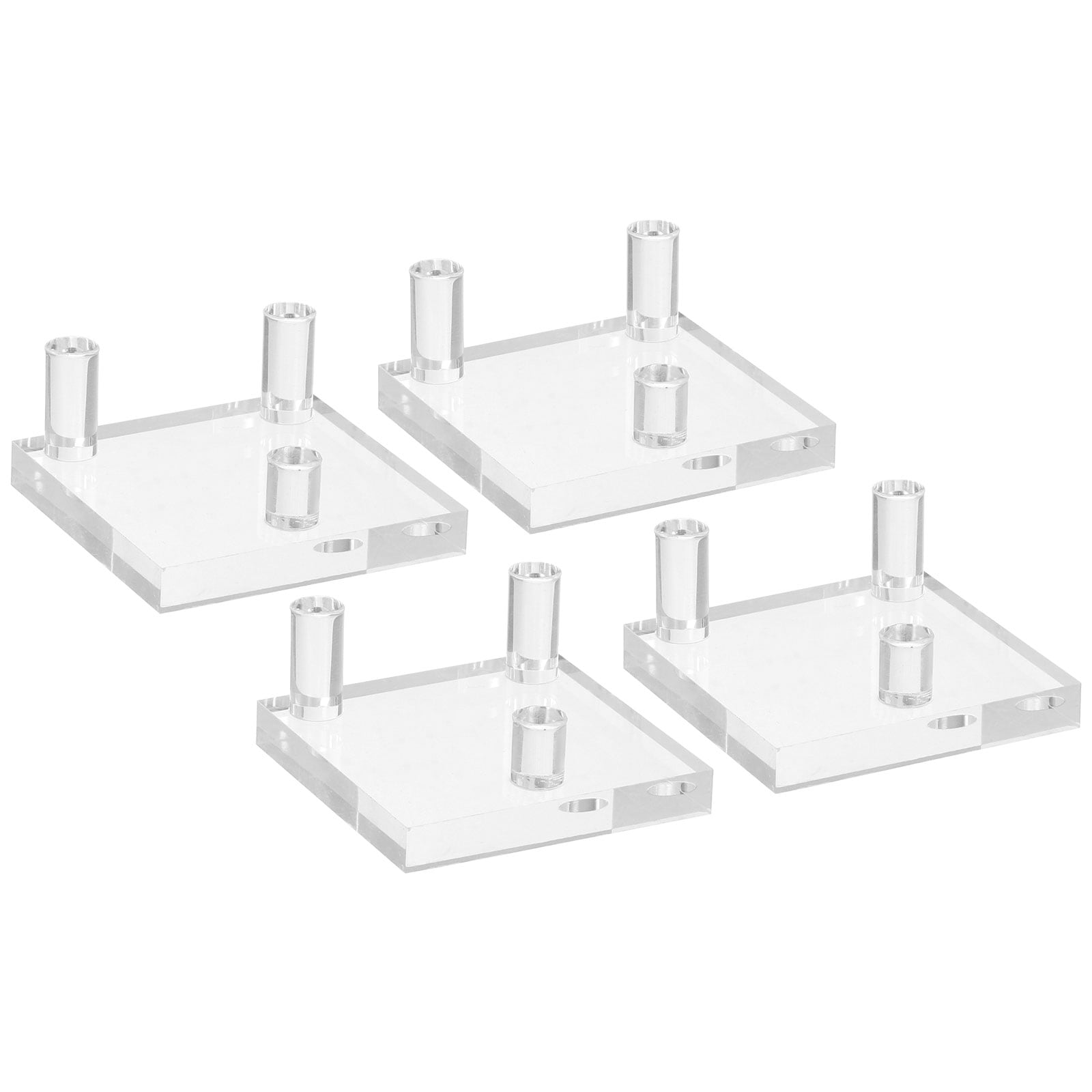 PATIKIL 2x2x1inch Acrylic Display Stands 4pcs Display Easel Holder ...