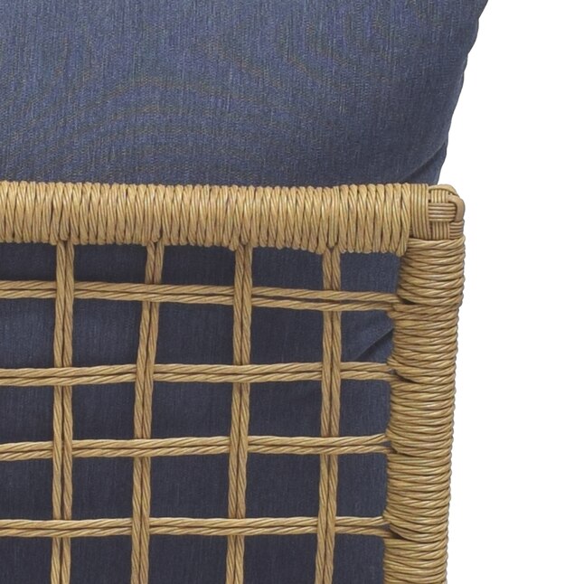 Origin 21 Clairmont 4-Piece Wicker Patio Conversation Set with Blue ... Origin 21 Clairmont 4-Piece Wicker Patio Conversation Set with Blue ...