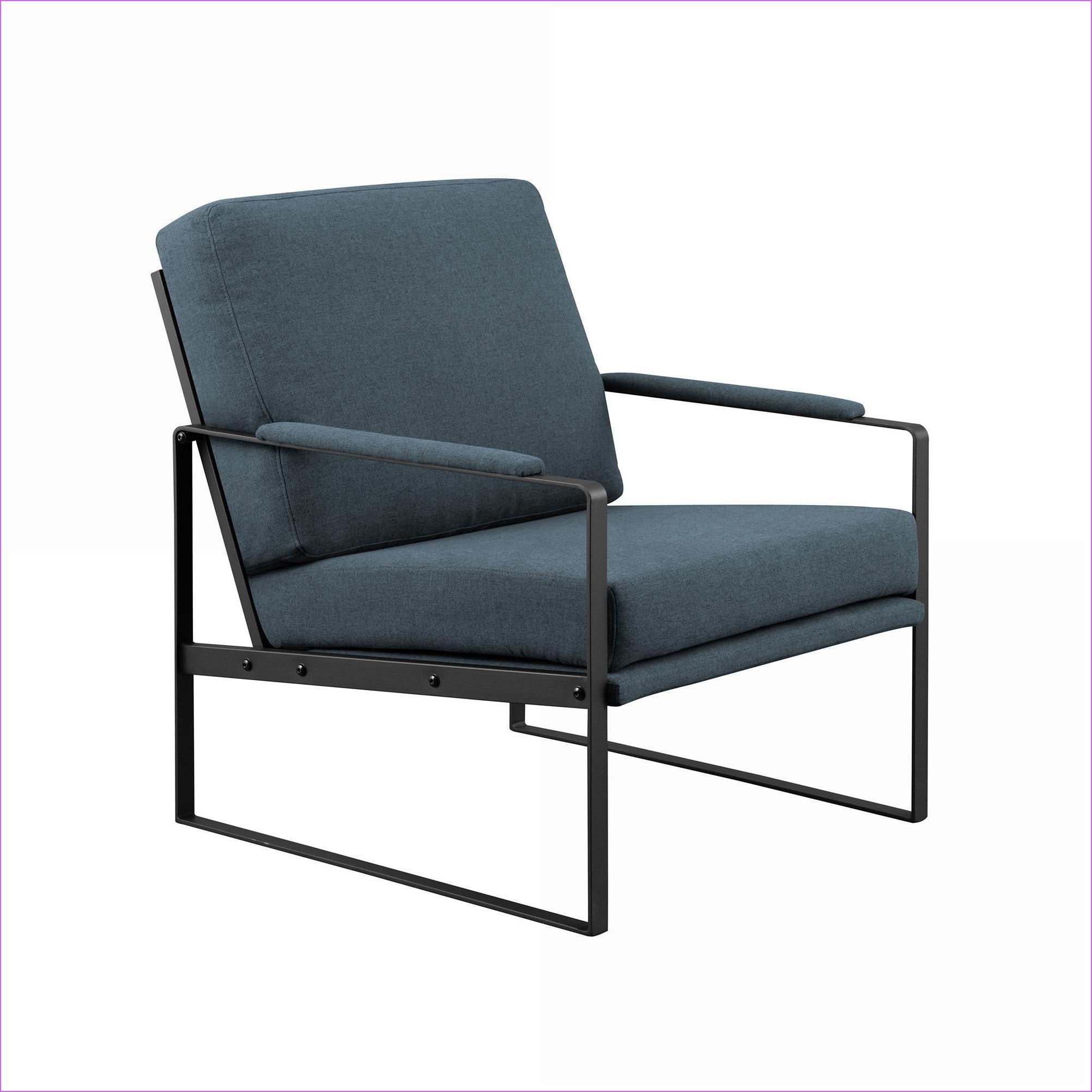 Watnature Contemporary Square Accent Chair Sturdy Metal Frame Navy Blue ...