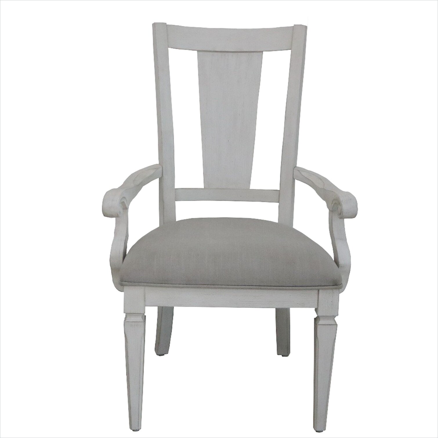 Naturefalls Set of 2 Arm Chairs with Linen Upholstery and Rubberwood ...