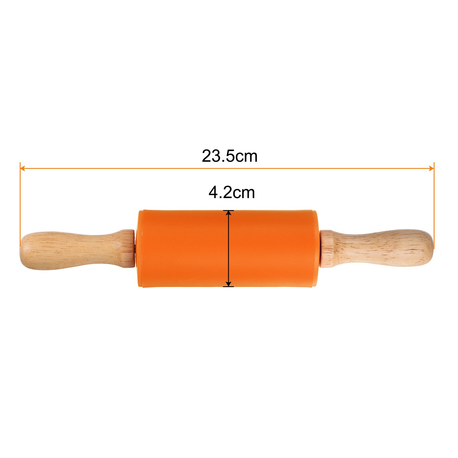 Harfington Silicone Rolling Pins for Baking 9inch Wooden Handle Non ...