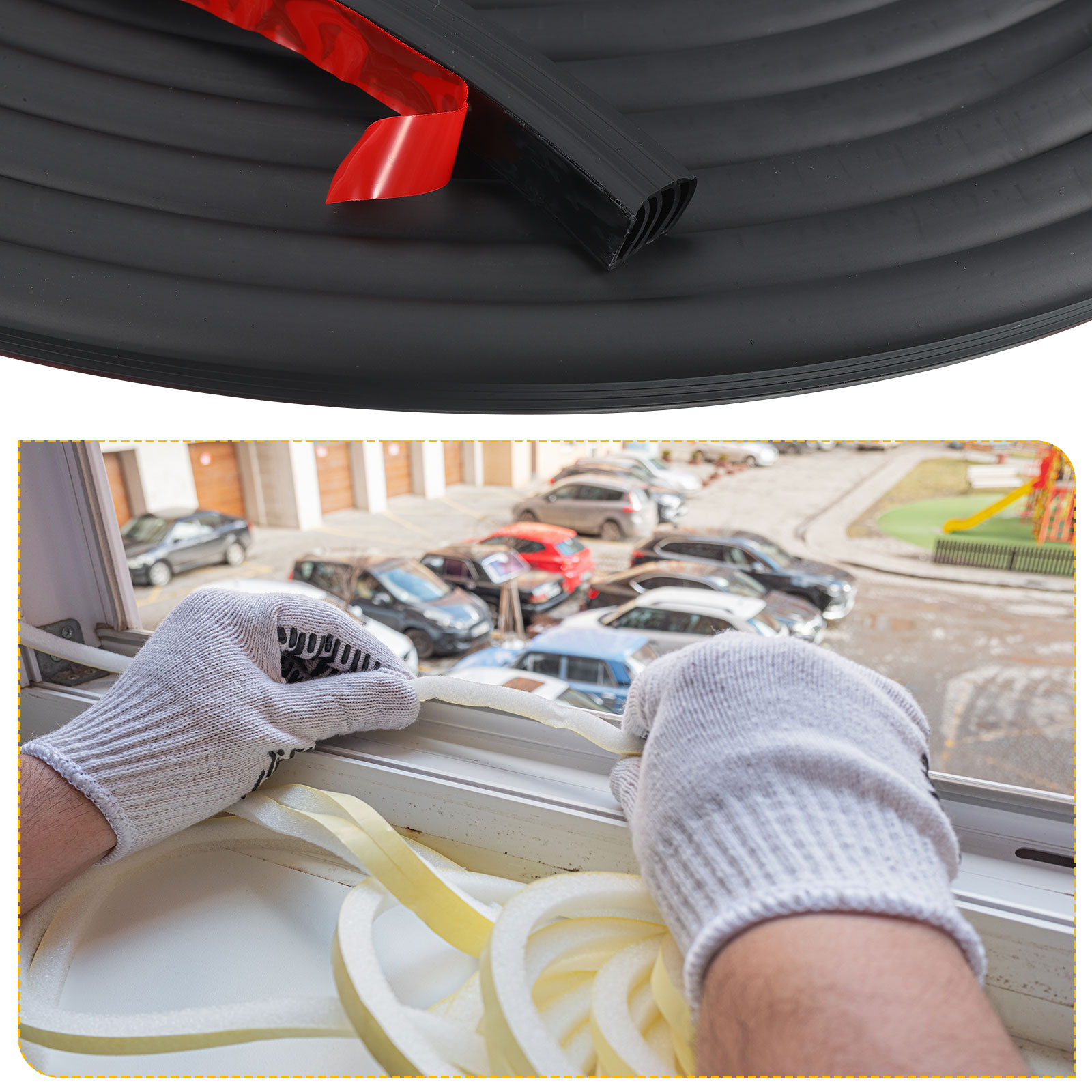 Unique Bargains Weather Stripping Door Seal Strip 20-Foot Silicone D ...