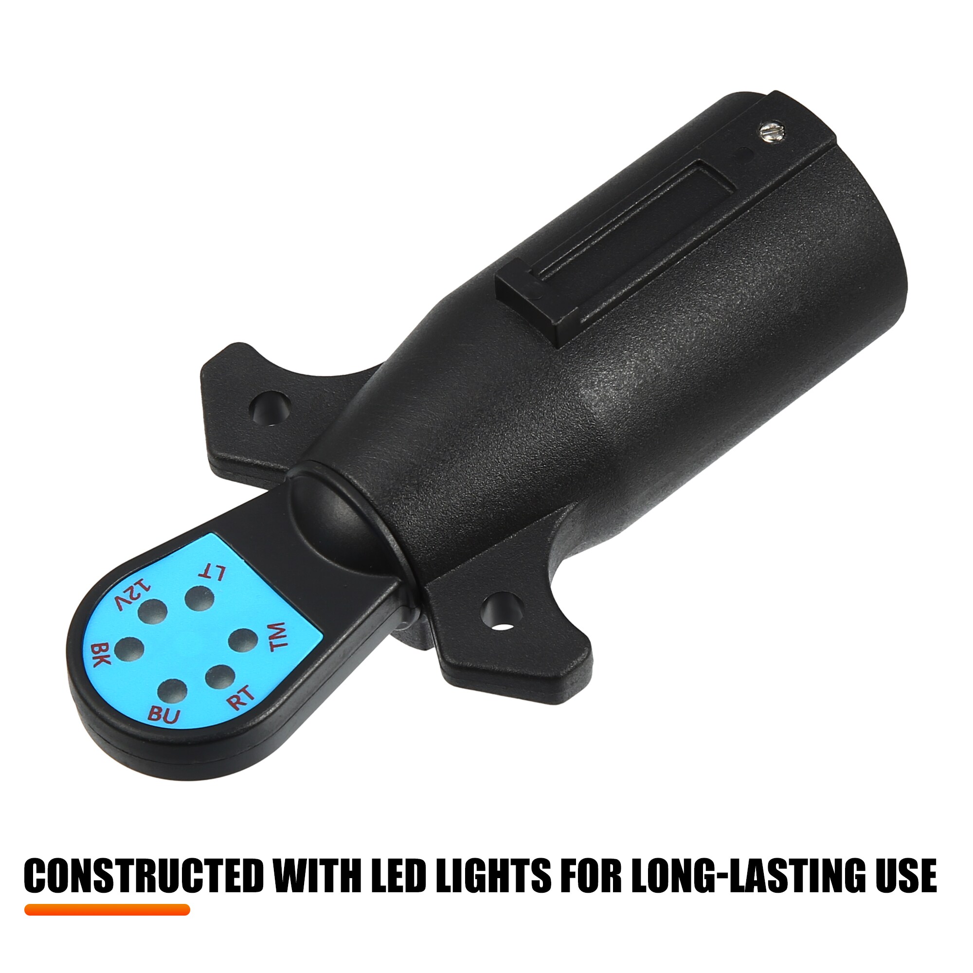 Unique Bargains 7 Way Flat Trailer Wiring Tester Trailer Hitch Towing ...