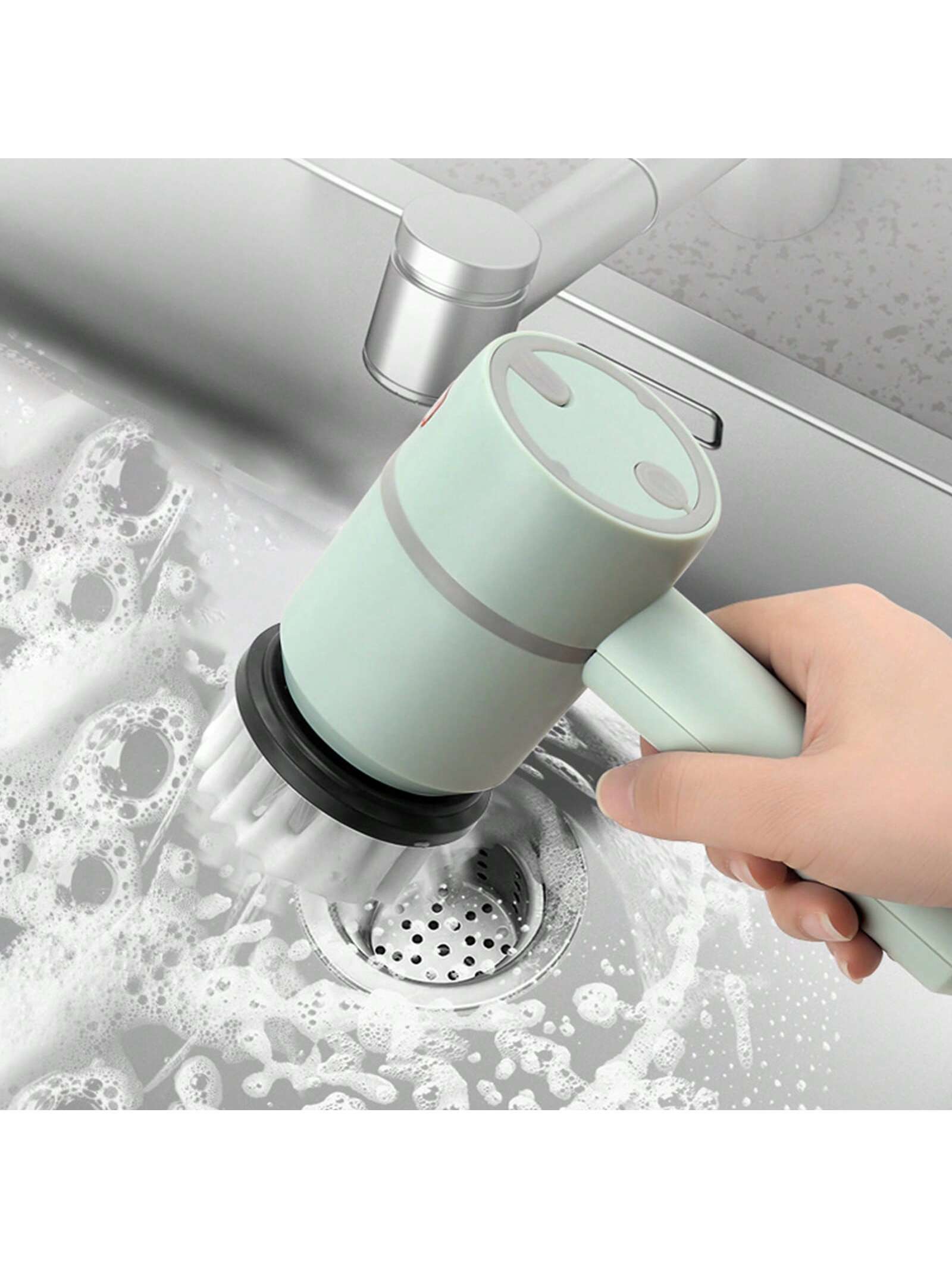 Qeetex Household Electric Spin Scrubber Multi-Function Cleaning Brush ...