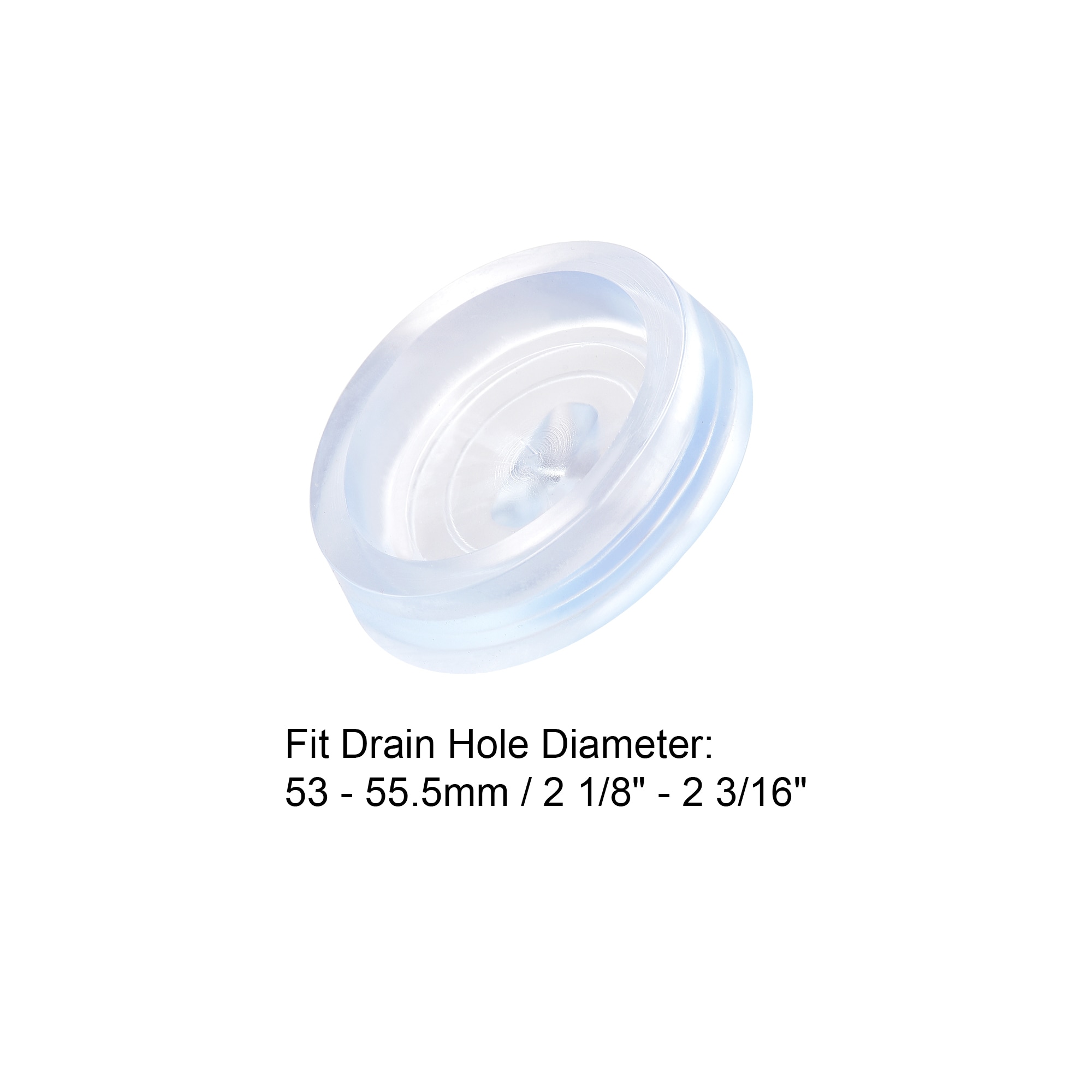 Unique Bargains Rubber Sink Plug Clear Drain Stopper Fit 2-1/8 Inch to ...
