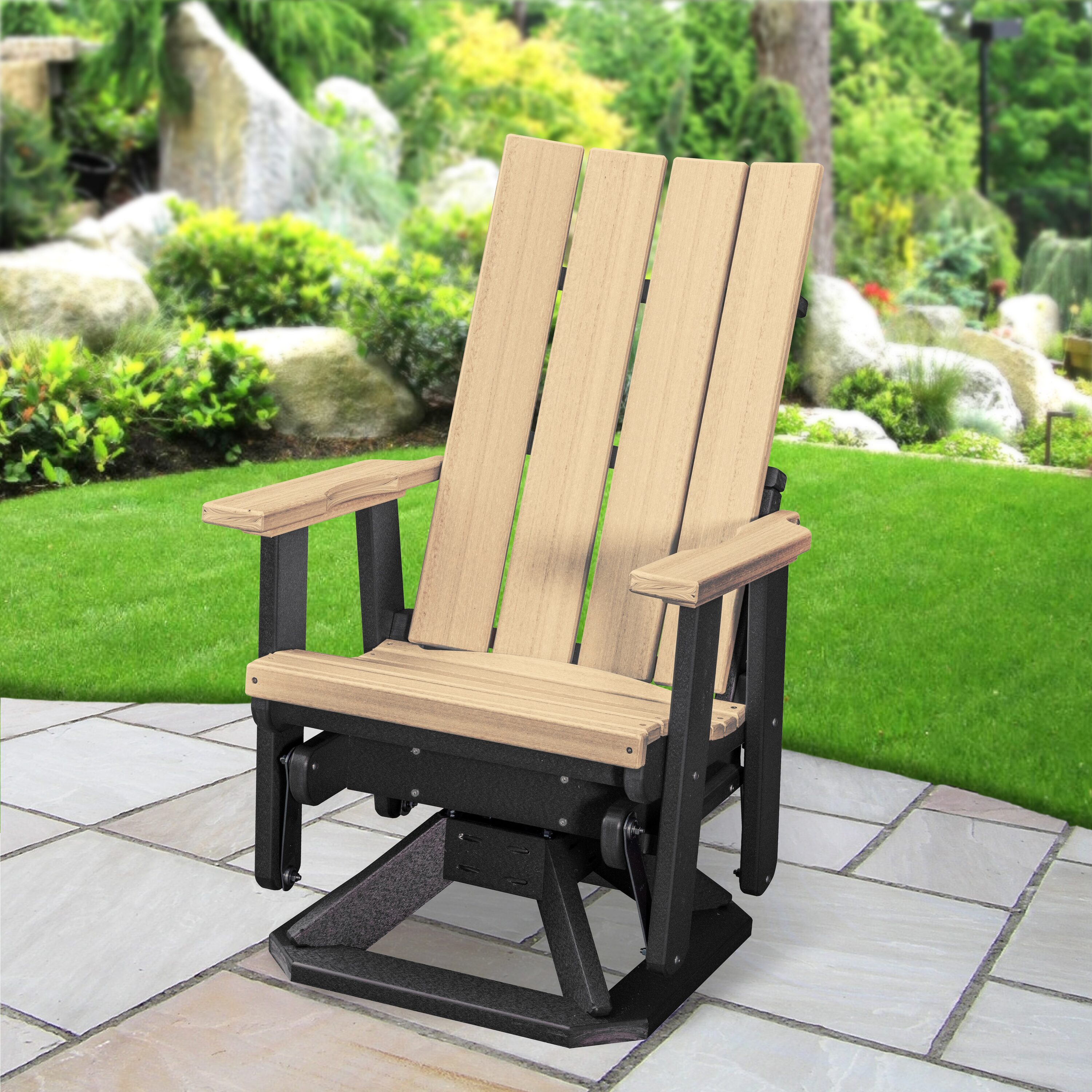 American Furniture Classics Brandon White HDPE Frame Swivel glider ...